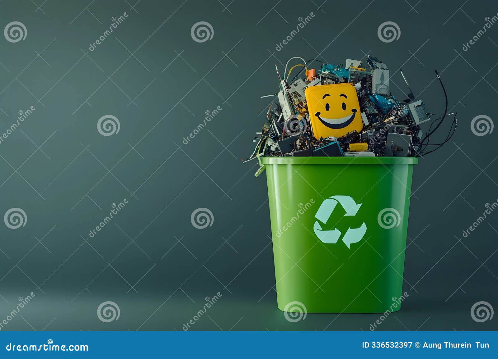 A Recycle Bin Full of Electronic Wastes As a Concept of E Waste ...
