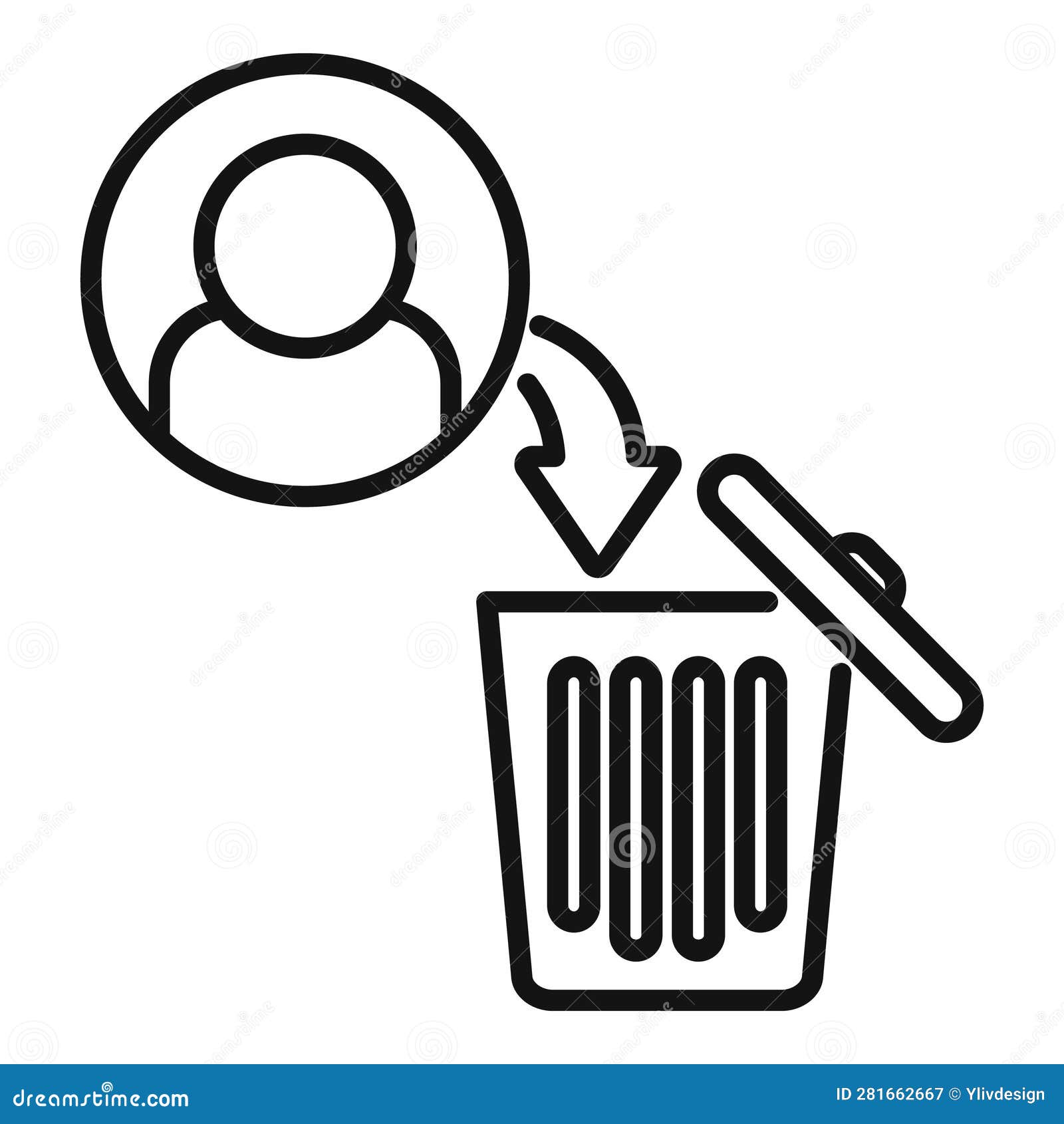 Recycle Bin Icon Outline Vector. Delete Service Stock Illustration ...