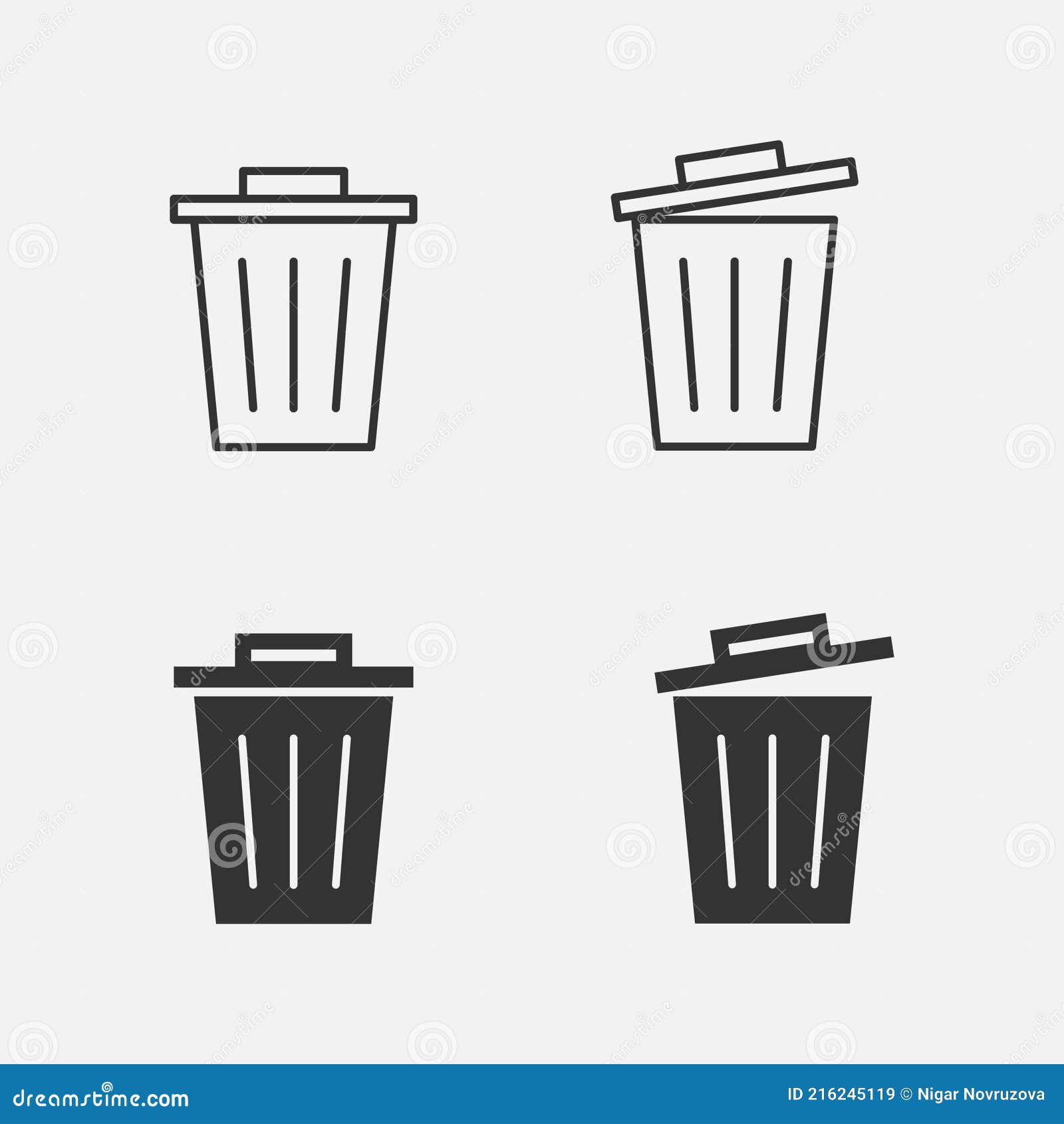 Recycle Bin Icon, Trash Symbol, Garbage Vector Stock Vector ...