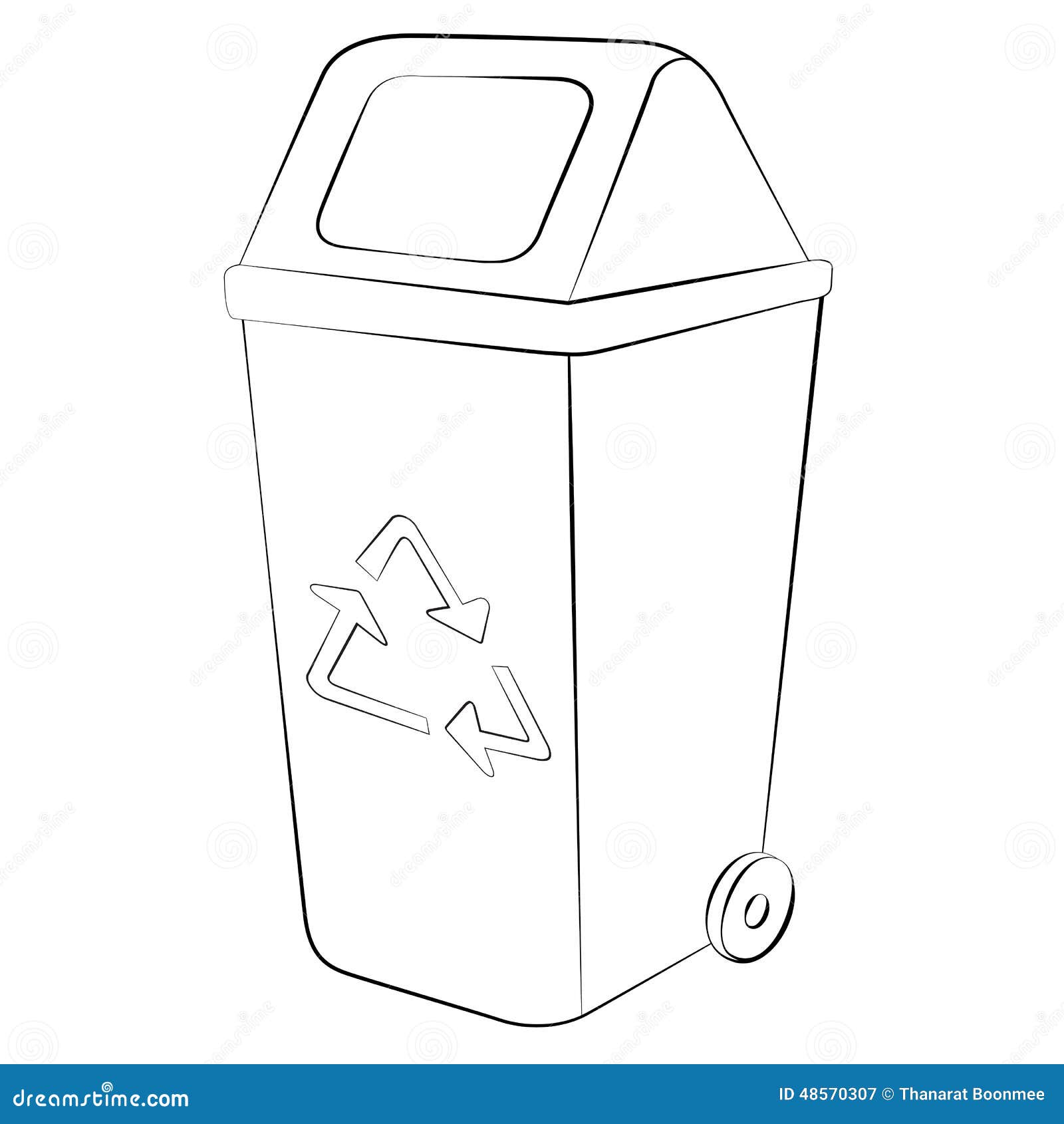 Recycle Bin stock vector. Illustration of reusable, open - 48570307 Recycle Bin stock vector. Illustration of reusable, open - 48570307