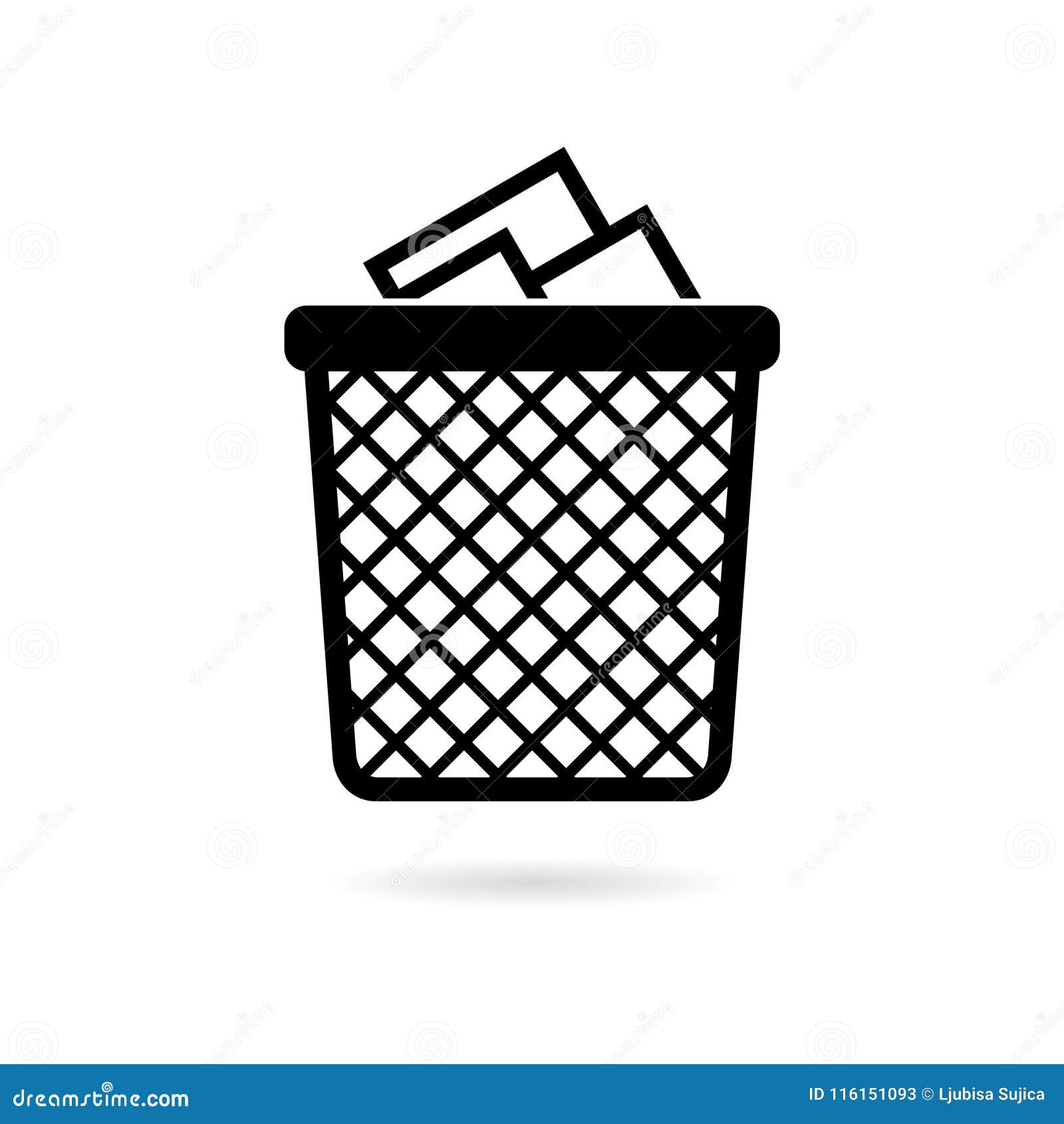 Garbage Icon Vector Isolated On White Background, Logo Concept O ...