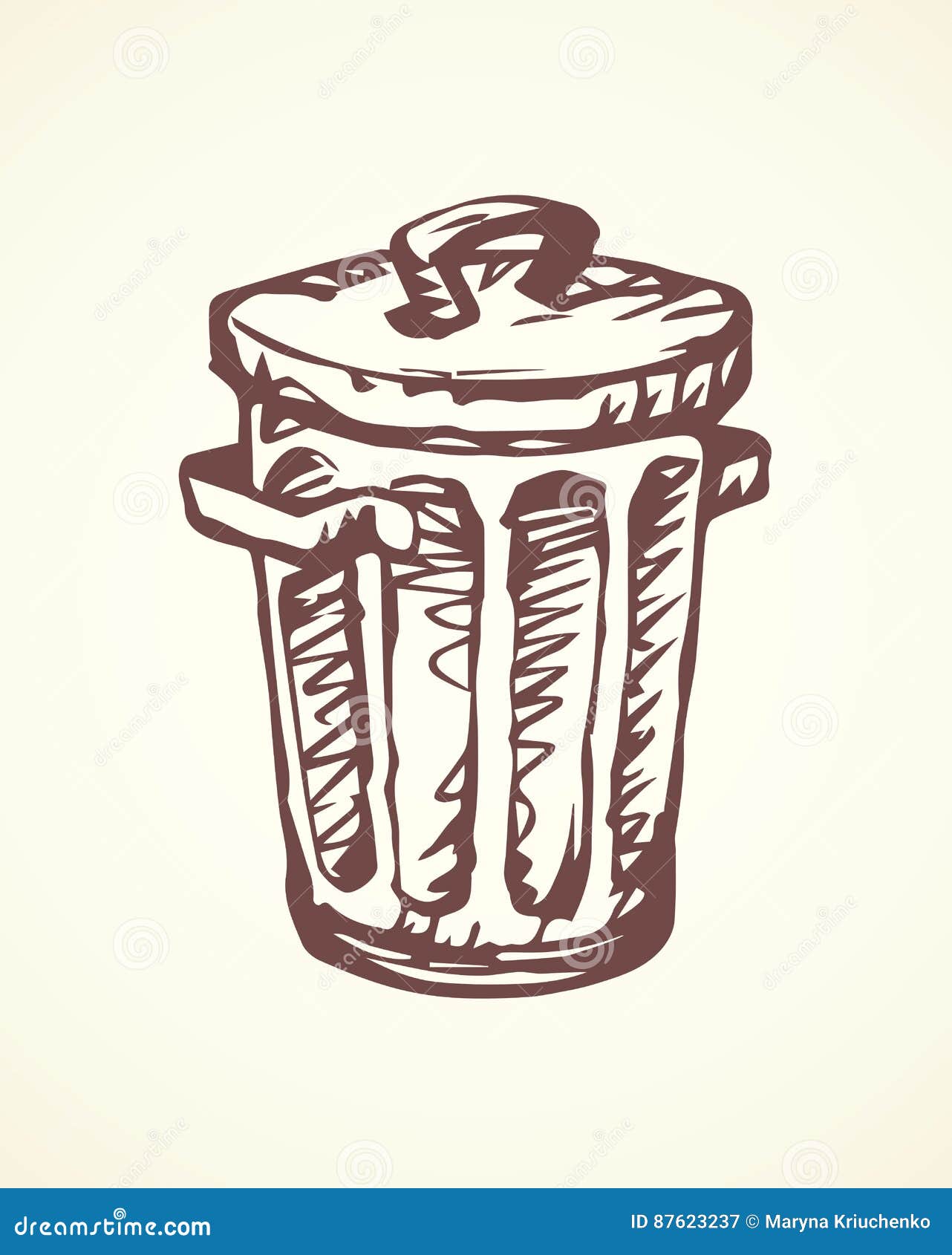Recycle Bin. Vector Drawing Stock Vector - Illustration of garbage ...