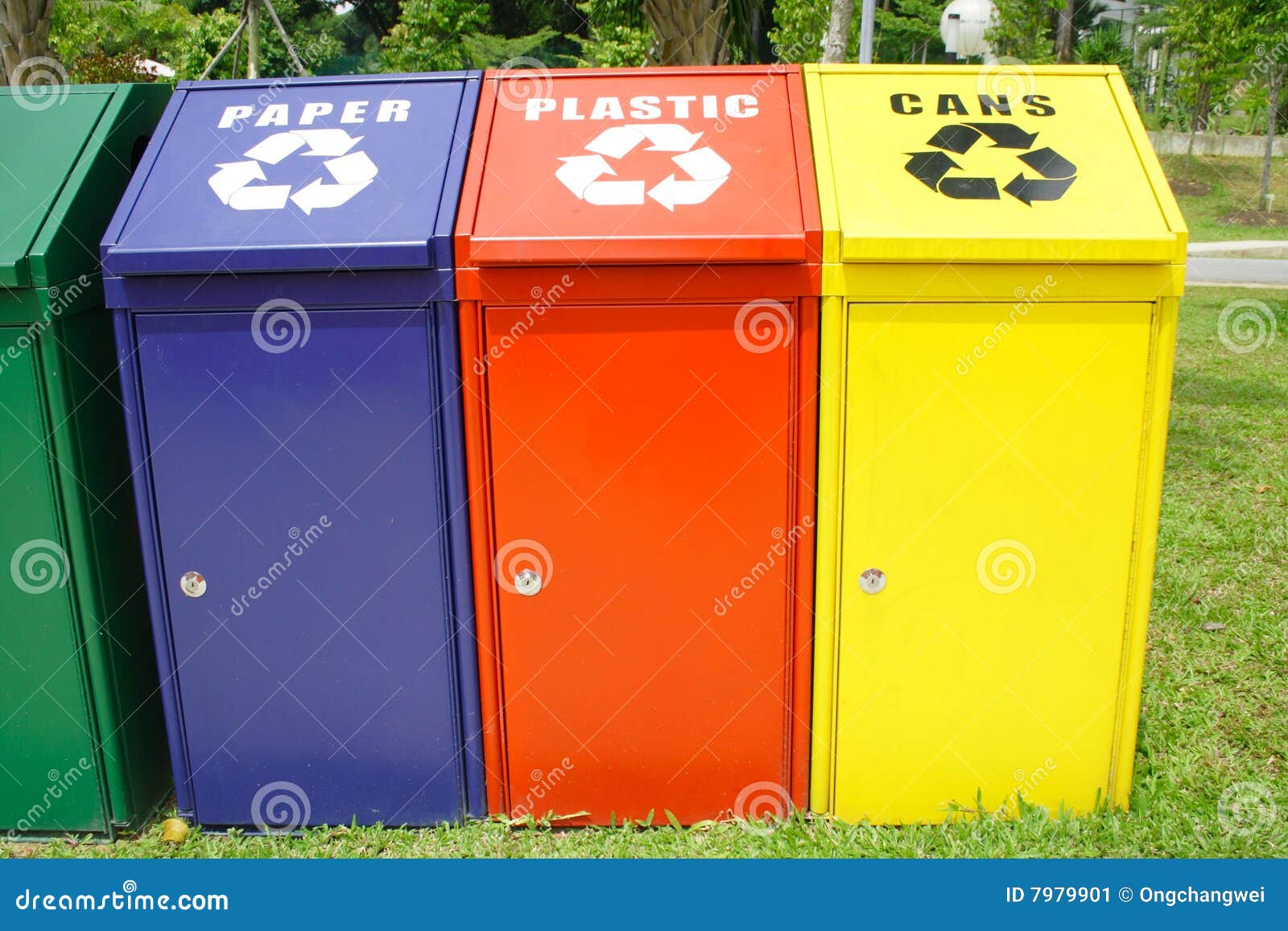 Recycle bins stock image. Image of aluminum, garbage, recycle - 7979901