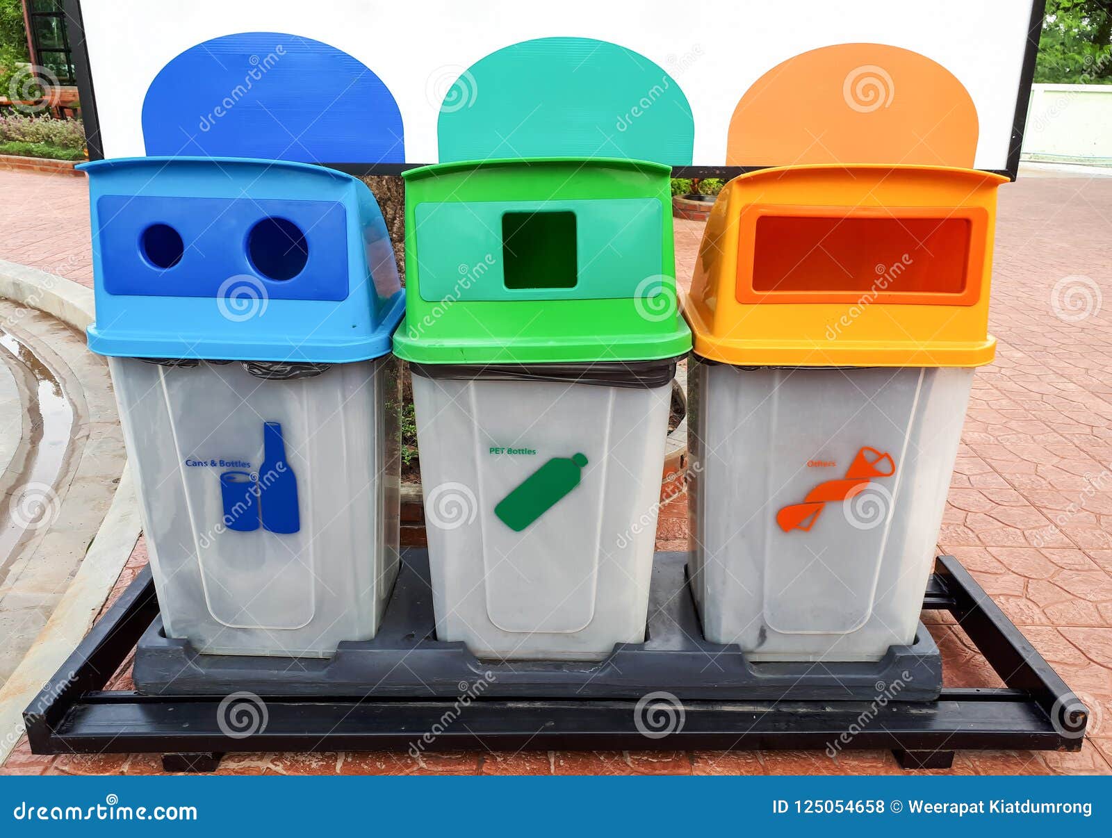 Recycle bins stock photo. Image of recycle, environmentally - 125054658