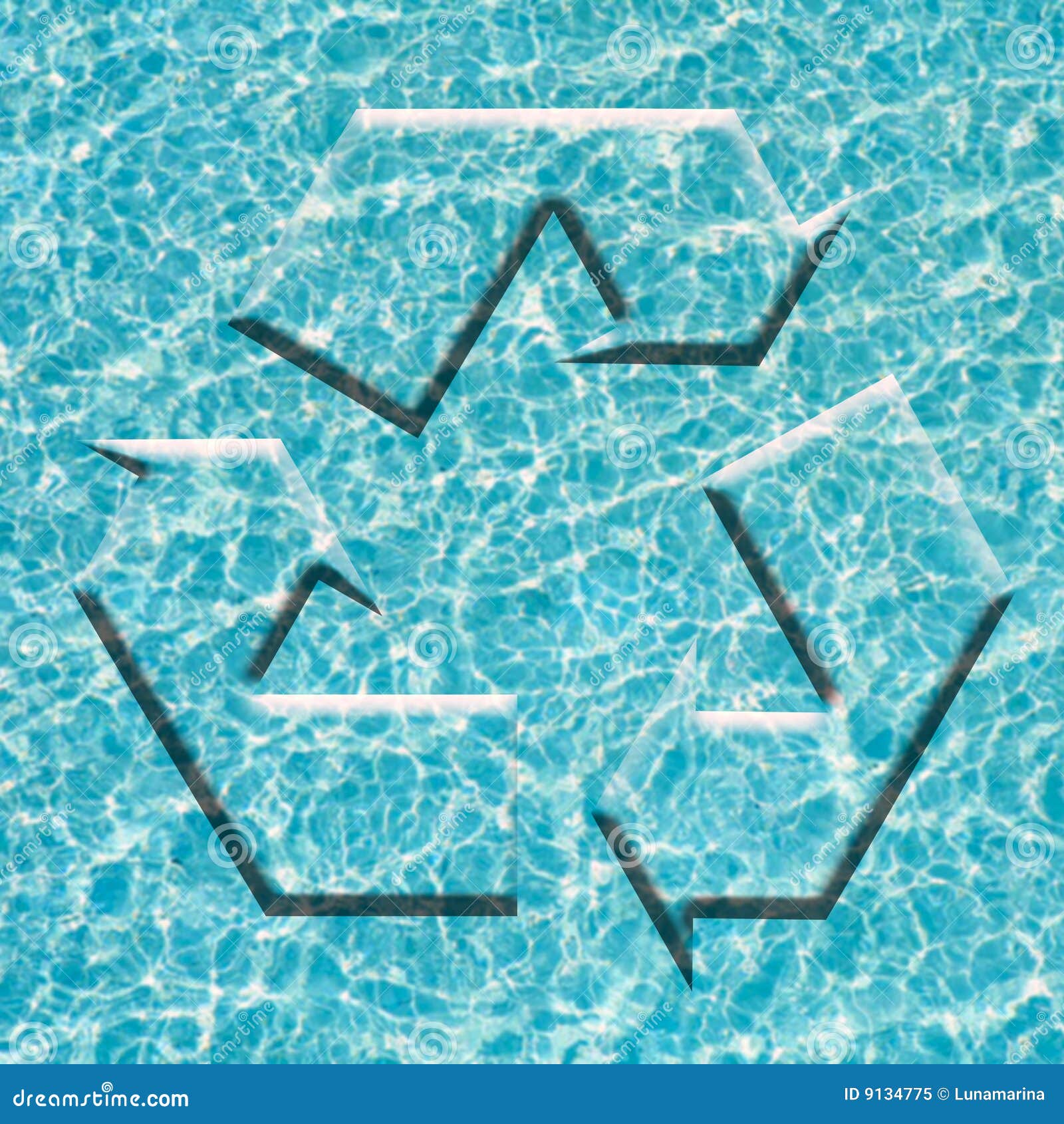 Recycle Blue Symbol Environment Conservation Stock Illustration ...