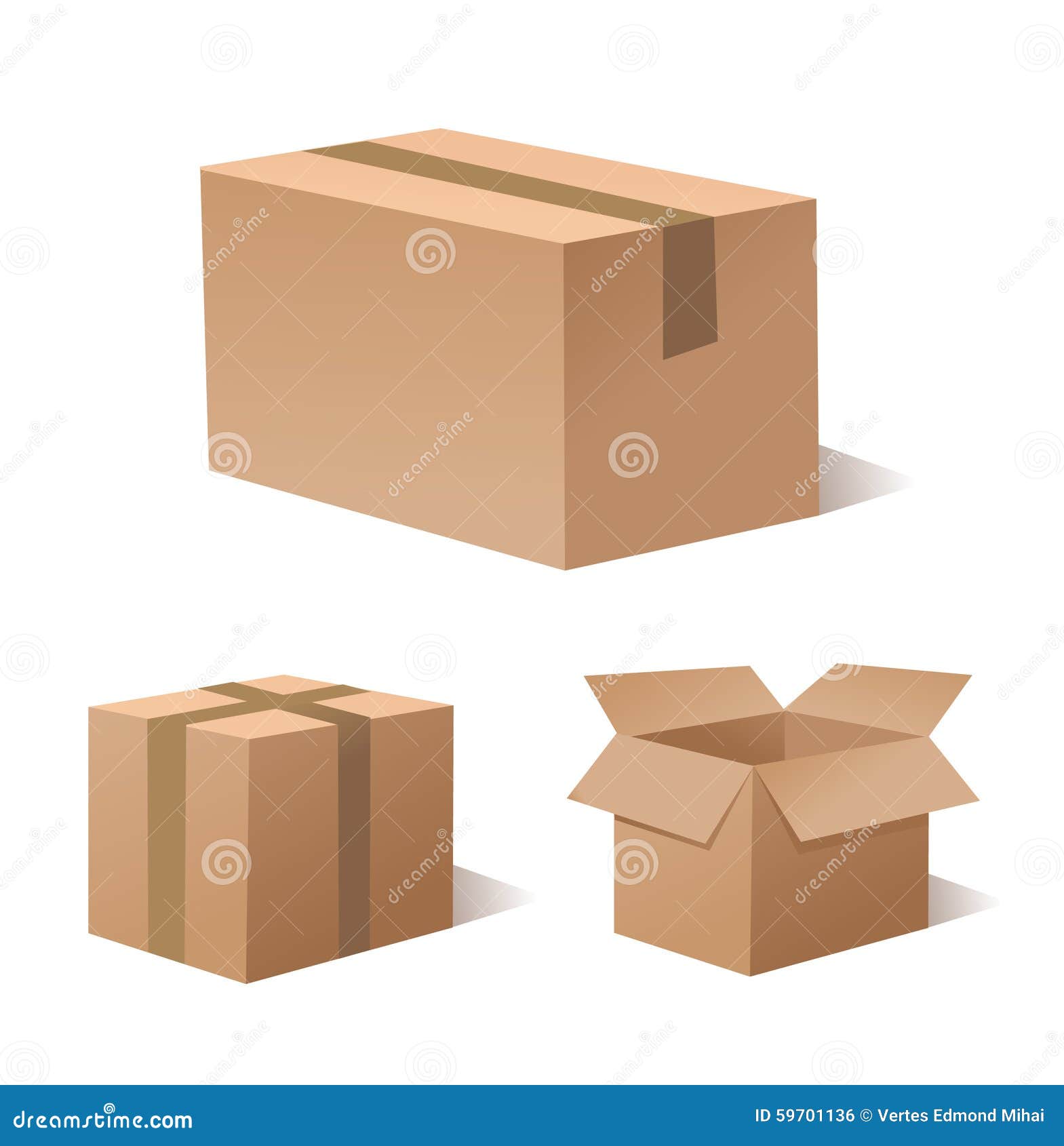 Recycle Brown Box Packaging Stock Vector - Illustration of merchandise ...