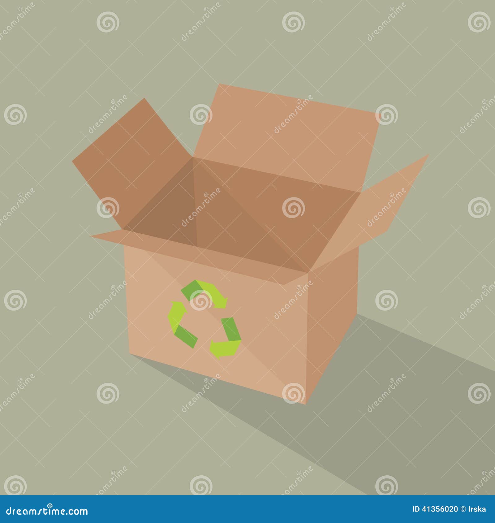 Recycle Brown Box Packaging. Vector Illustration Stock Vector ...