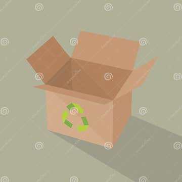 Recycle Brown Box Packaging. Vector Illustration Stock Vector ...