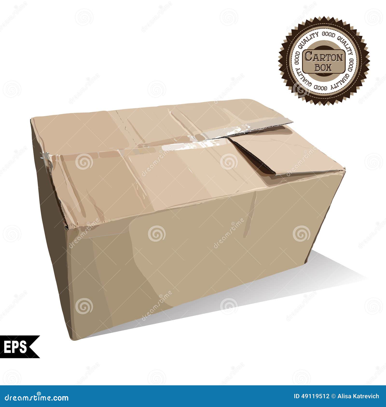 Recycle Brown Box Packaging. Vector Illustration Stock Vector ...