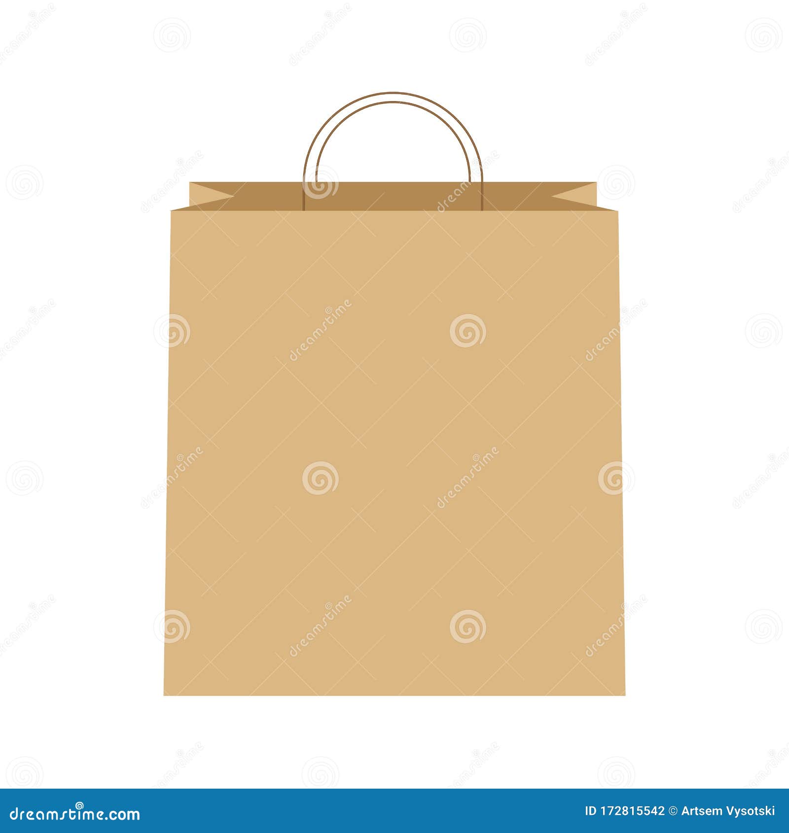 Recycle Brown Paper Bag. Bag of Kraft. Vector Illustration Stock ...