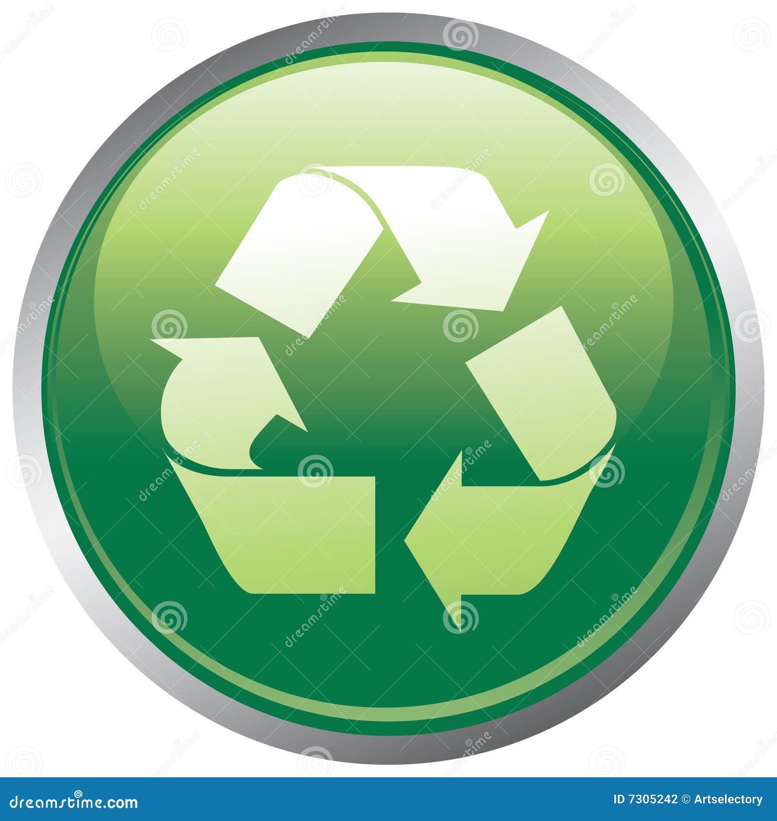 Vibrant and Glossy Colorful Recycle Button Icon – Perfect for Eco ...