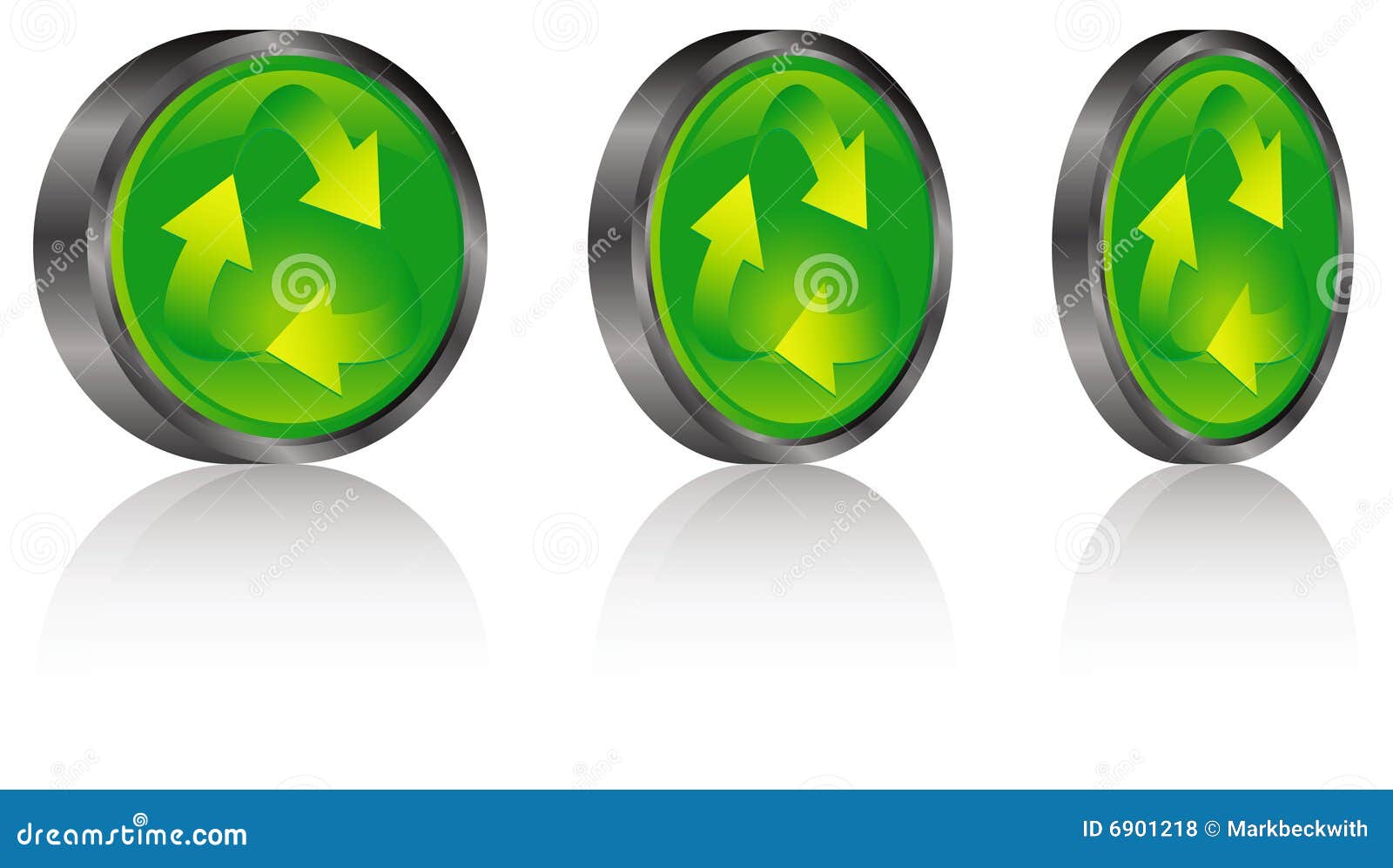 Recycle Buttons Picture. Image: 6901218