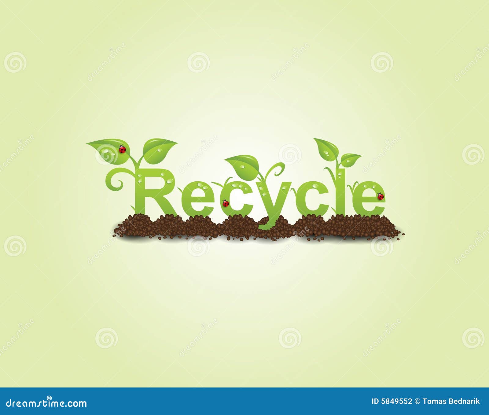 Recycle caption stock vector. Illustration of modern, campaign - 5849552