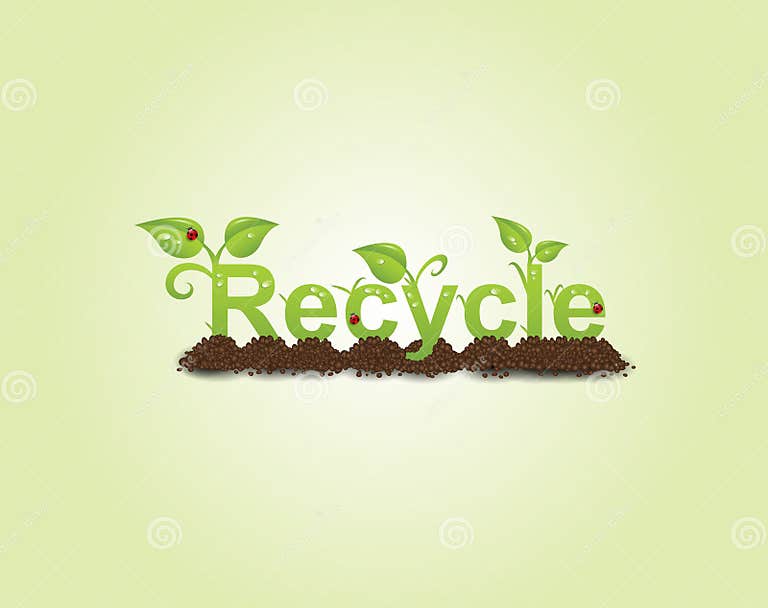 Recycle caption stock vector. Illustration of modern, campaign - 5849552