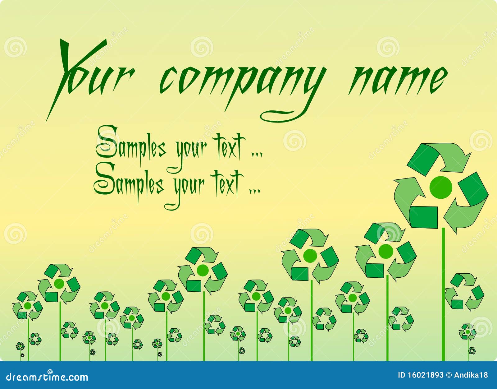 Recycle card stock illustration. Illustration of growth - 16021893