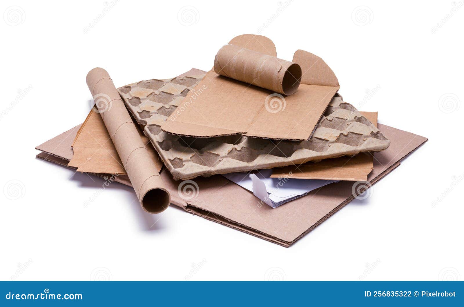 Recycle Cardboard Pile stock photo. Image of stack, recycling - 256835322