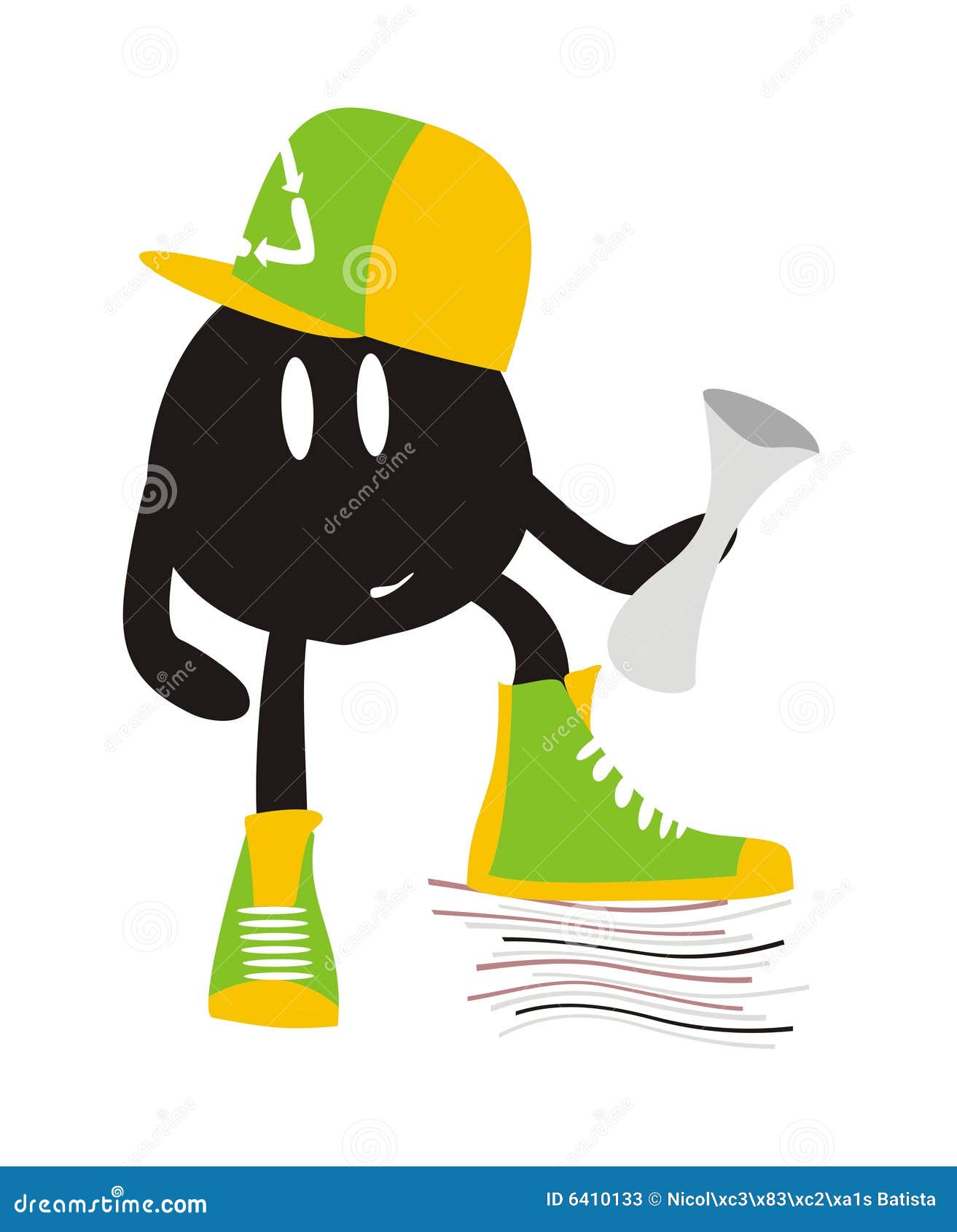 Recycle cartoon stock illustration. Illustration of protect - 6410133