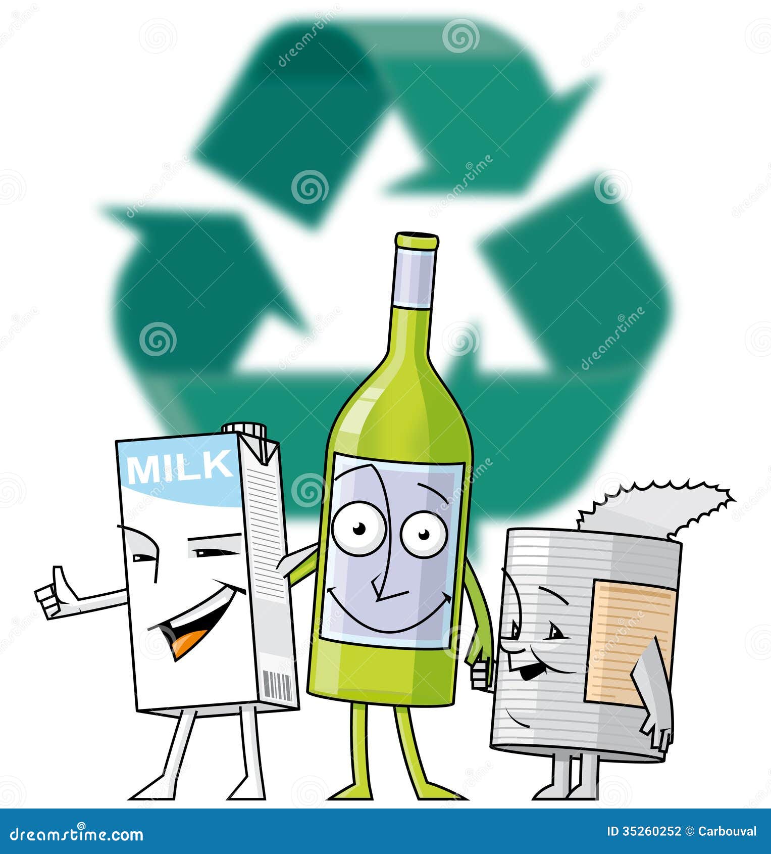 Recycle characters stock illustration. Illustration of brick - 35260252