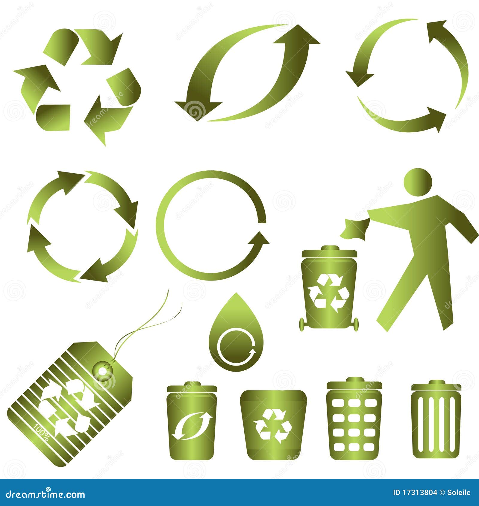 Recycle for Clean Environment Stock Vector - Illustration of drop ...