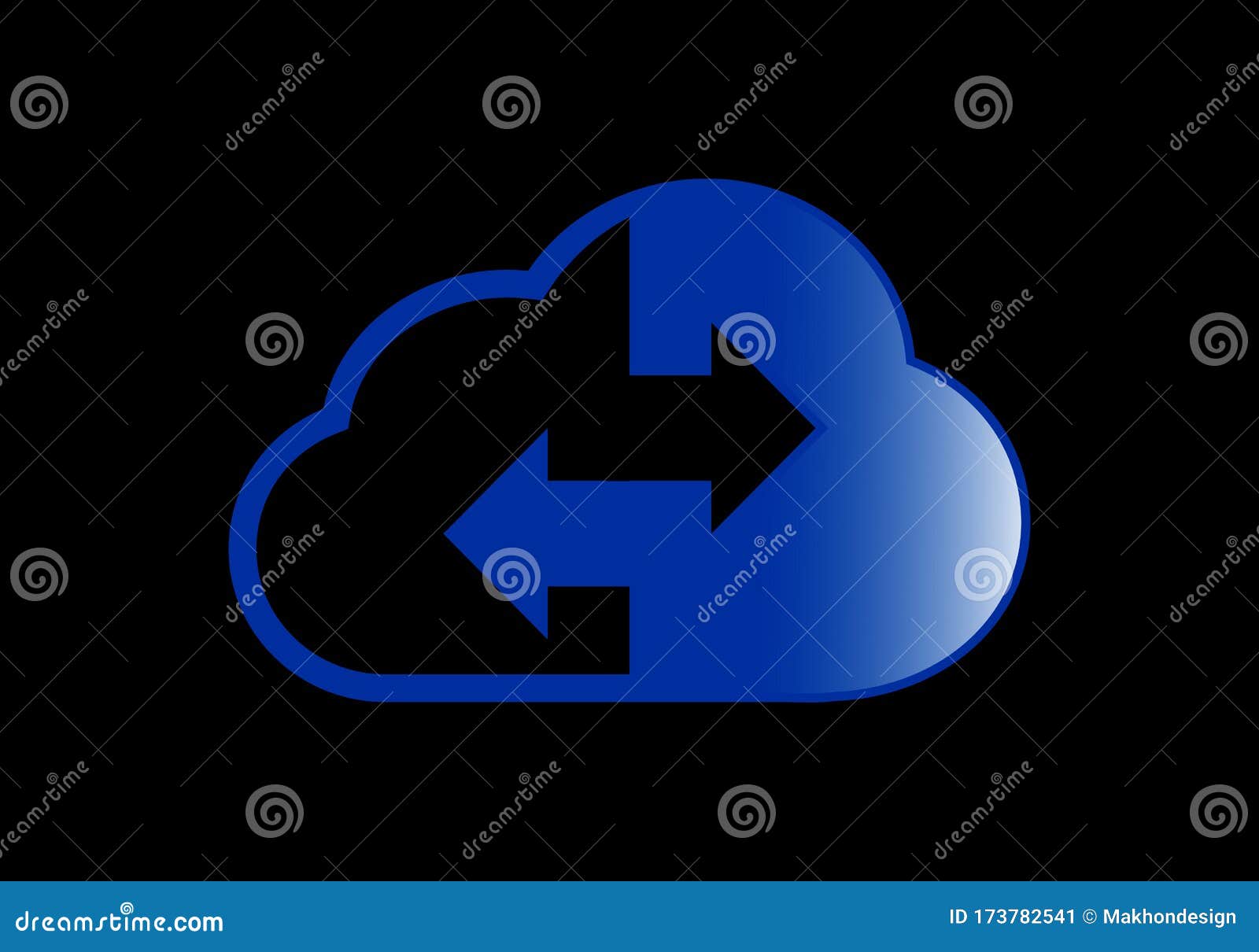 Recycle Cloud Logo Icon Design. Cloud with Arrow Sign Stock Vector ...
