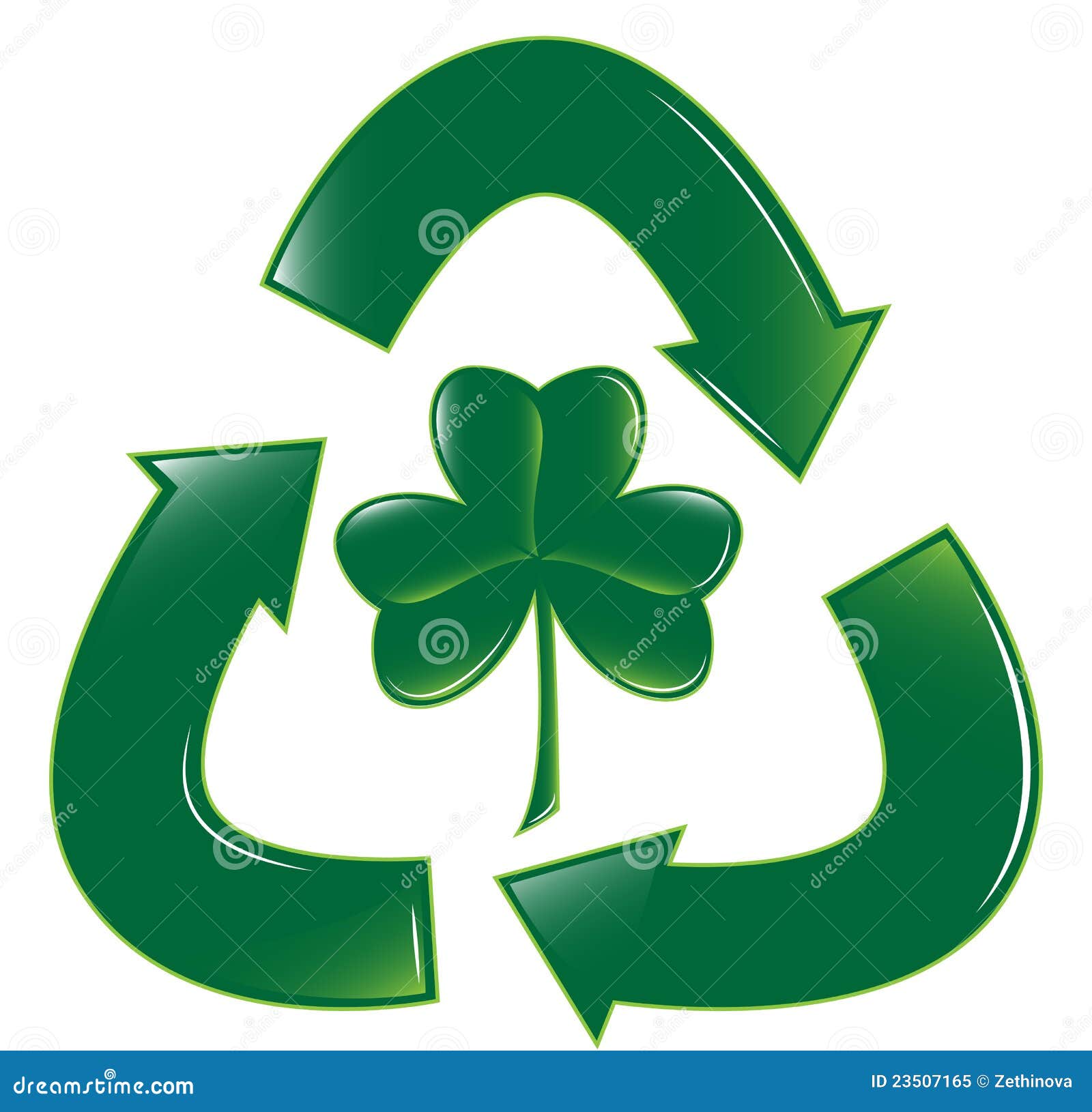 Recycle Clover stock illustration. Illustration of season - 23507165