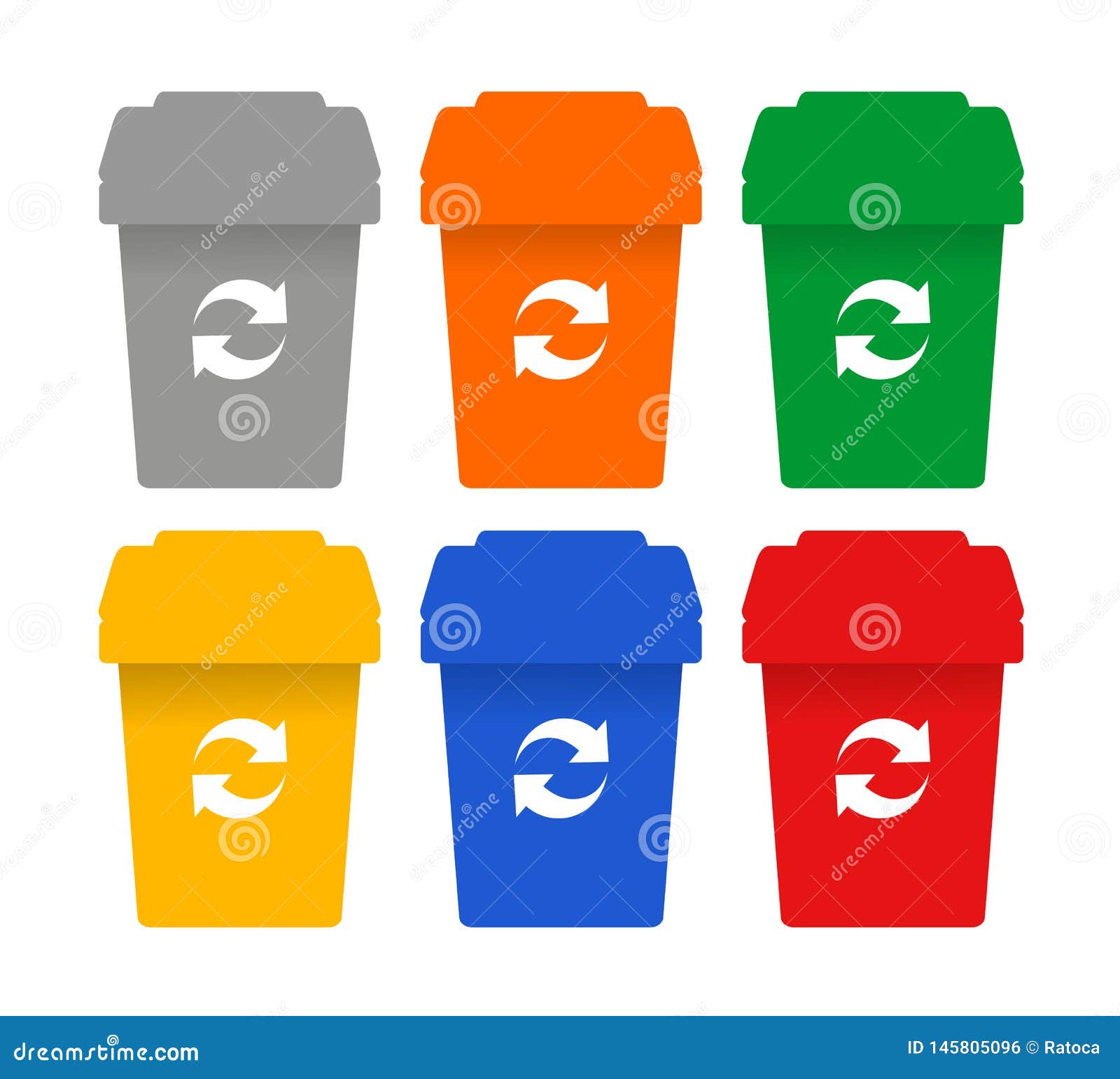 Recycle color symbols stock vector. Illustration of ecology - 145805096