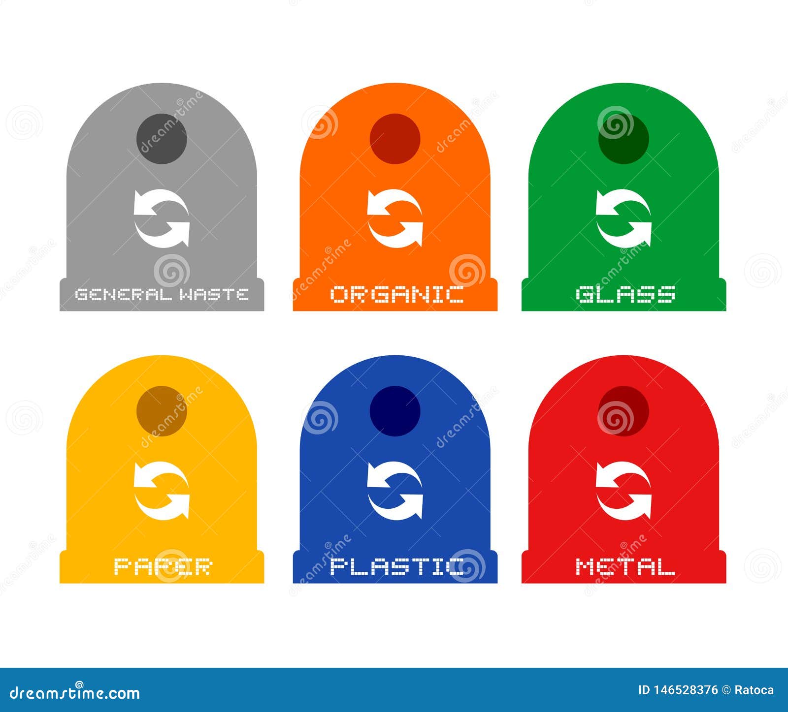 Recycle color symbols editorial photo. Illustration of container ...