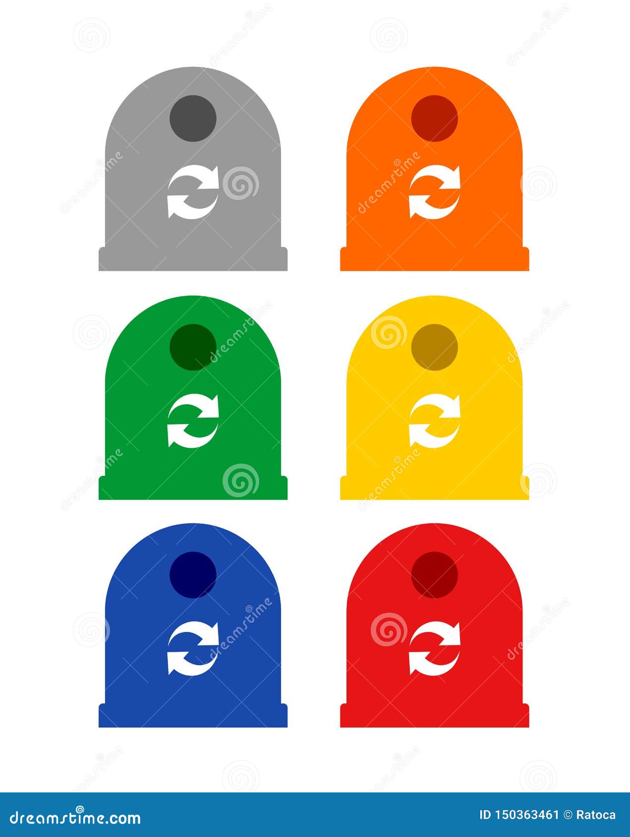 Recycle color symbols stock vector. Illustration of design - 150363461