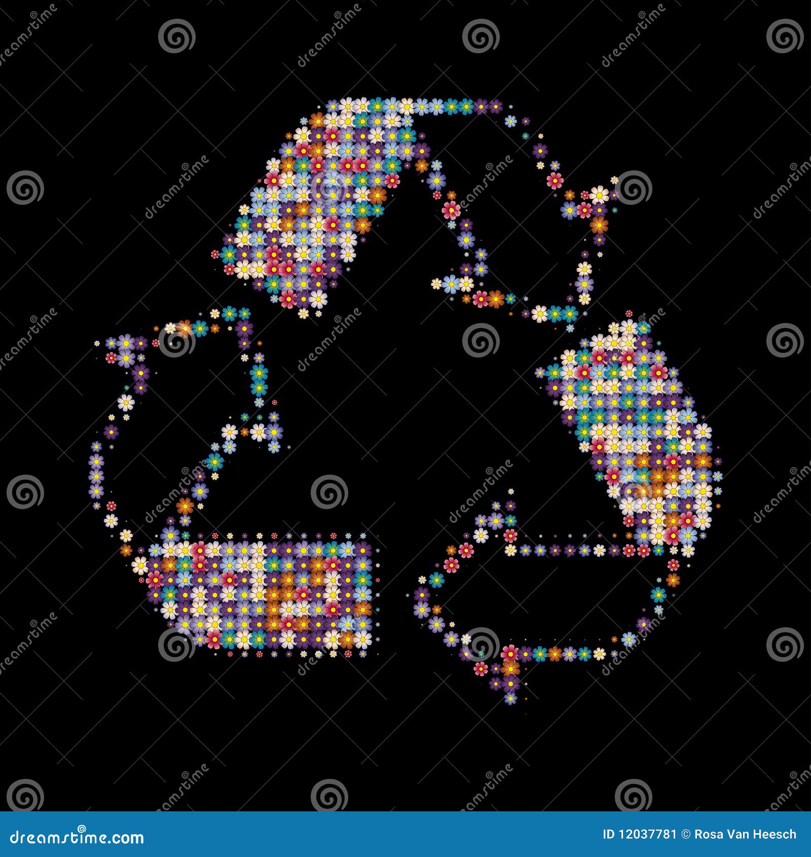 Recycle colors stock illustration. Illustration of leaf - 12037781