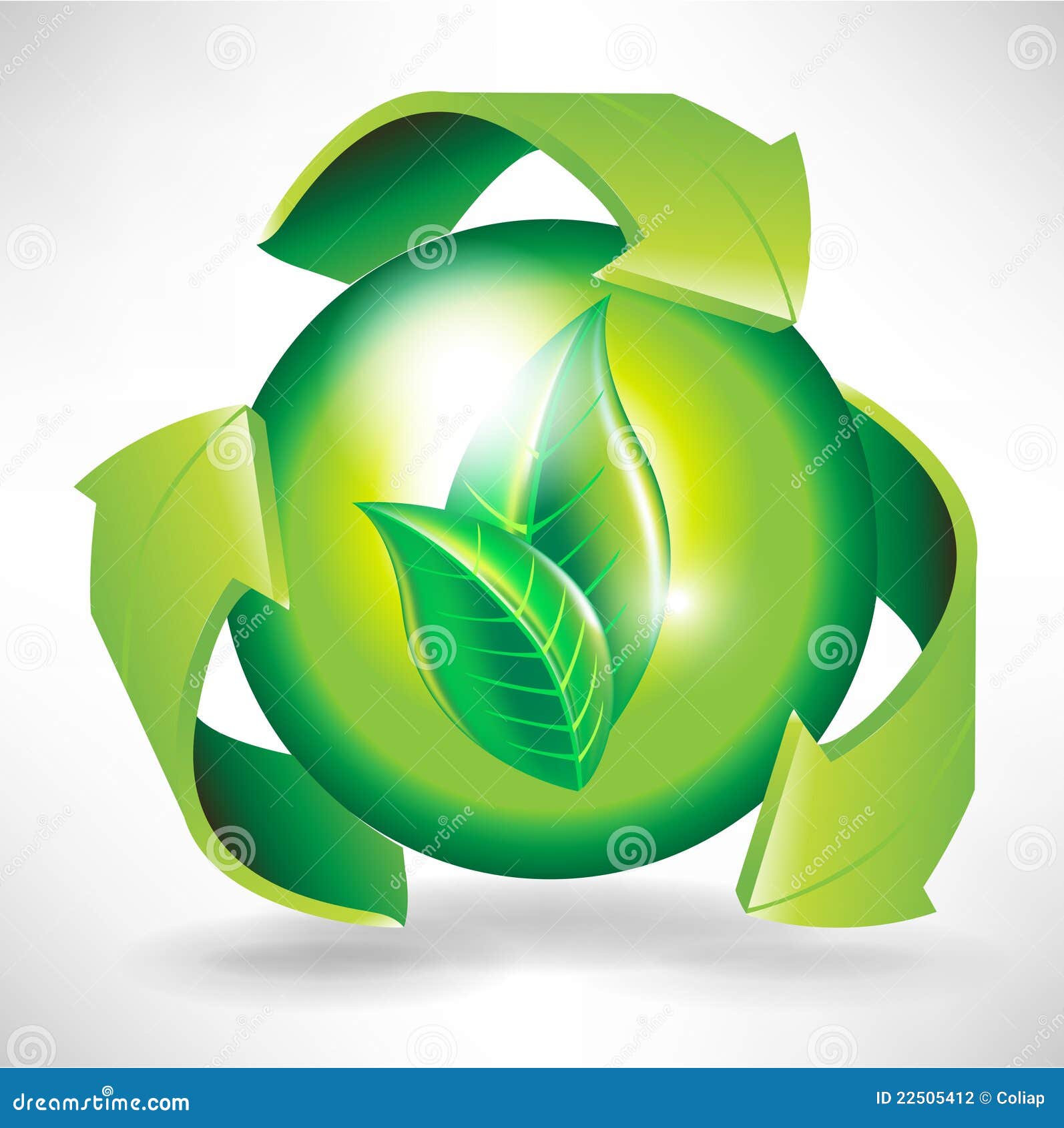 Recycle Concept with Arrows and Sphere Stock Vector - Illustration of ...