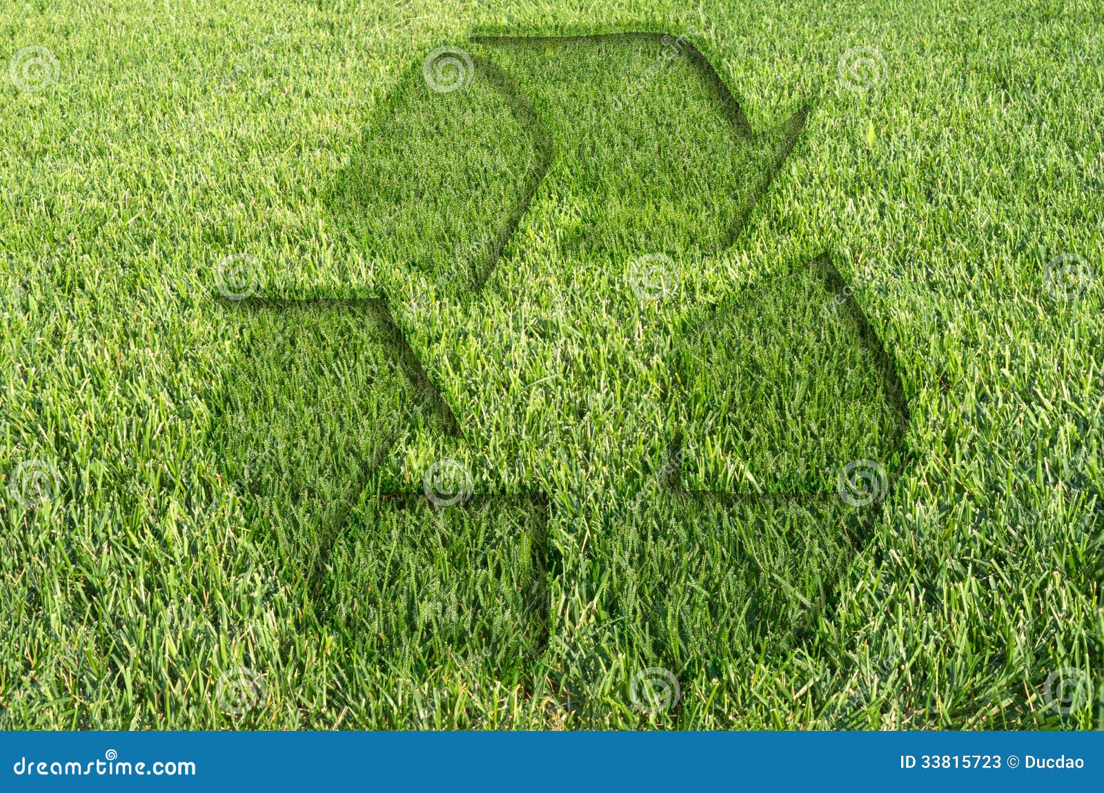 Recycle Concept on Green Grass Stock Image - Image of growing, clean ...