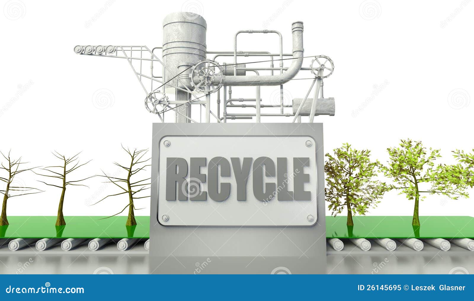 Recycle For Trees Cartoon Vector | CartoonDealer.com #6755587