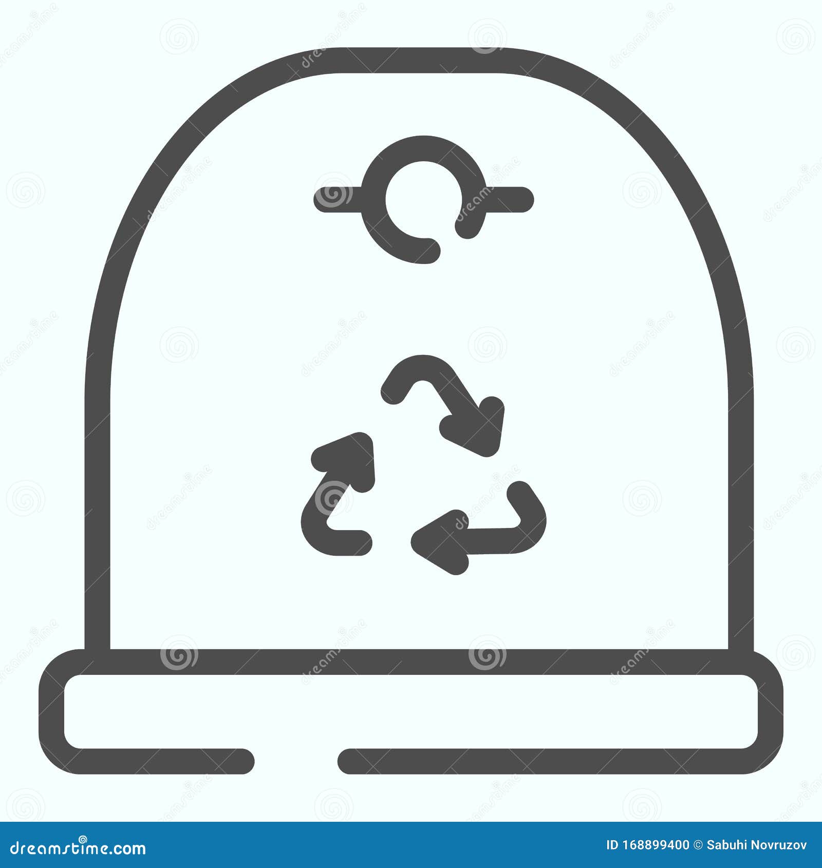 Recycle Container Line Icon. Recycle Garbage Vector Illustration ...
