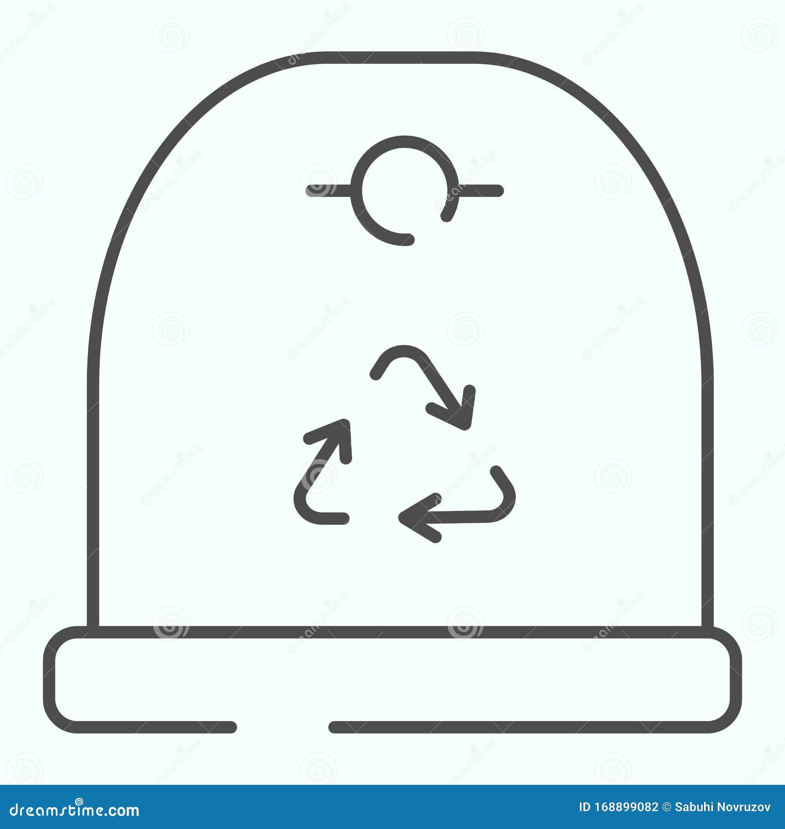 Recycle Container Line Icon. Recycle Garbage Vector Illustration ...