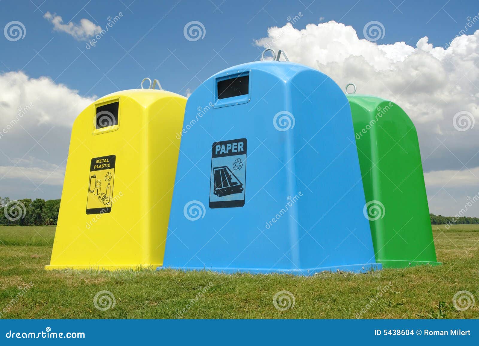 Recycle containers stock photo. Image of sign, container - 5438604