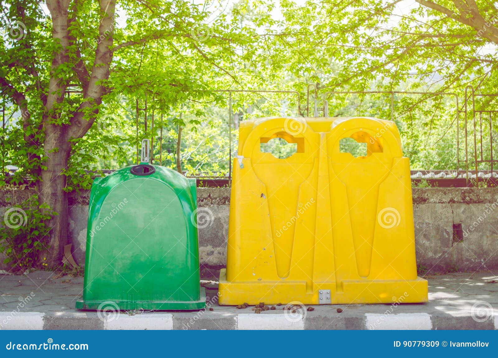 Recycle Containers stock image. Image of garbage, glass - 90779309