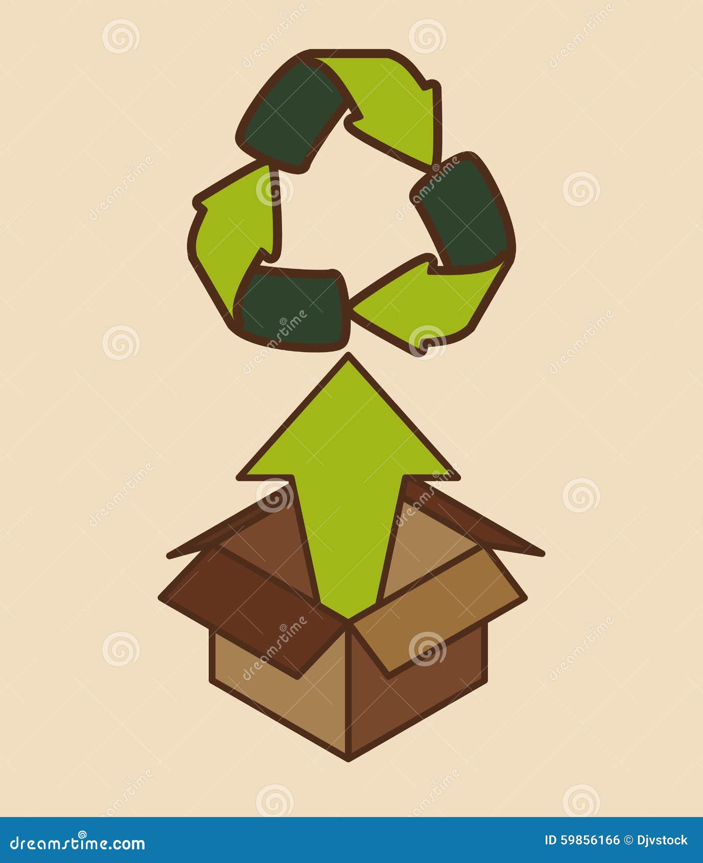 Recycle design stock vector. Illustration of idea, carton - 59856166