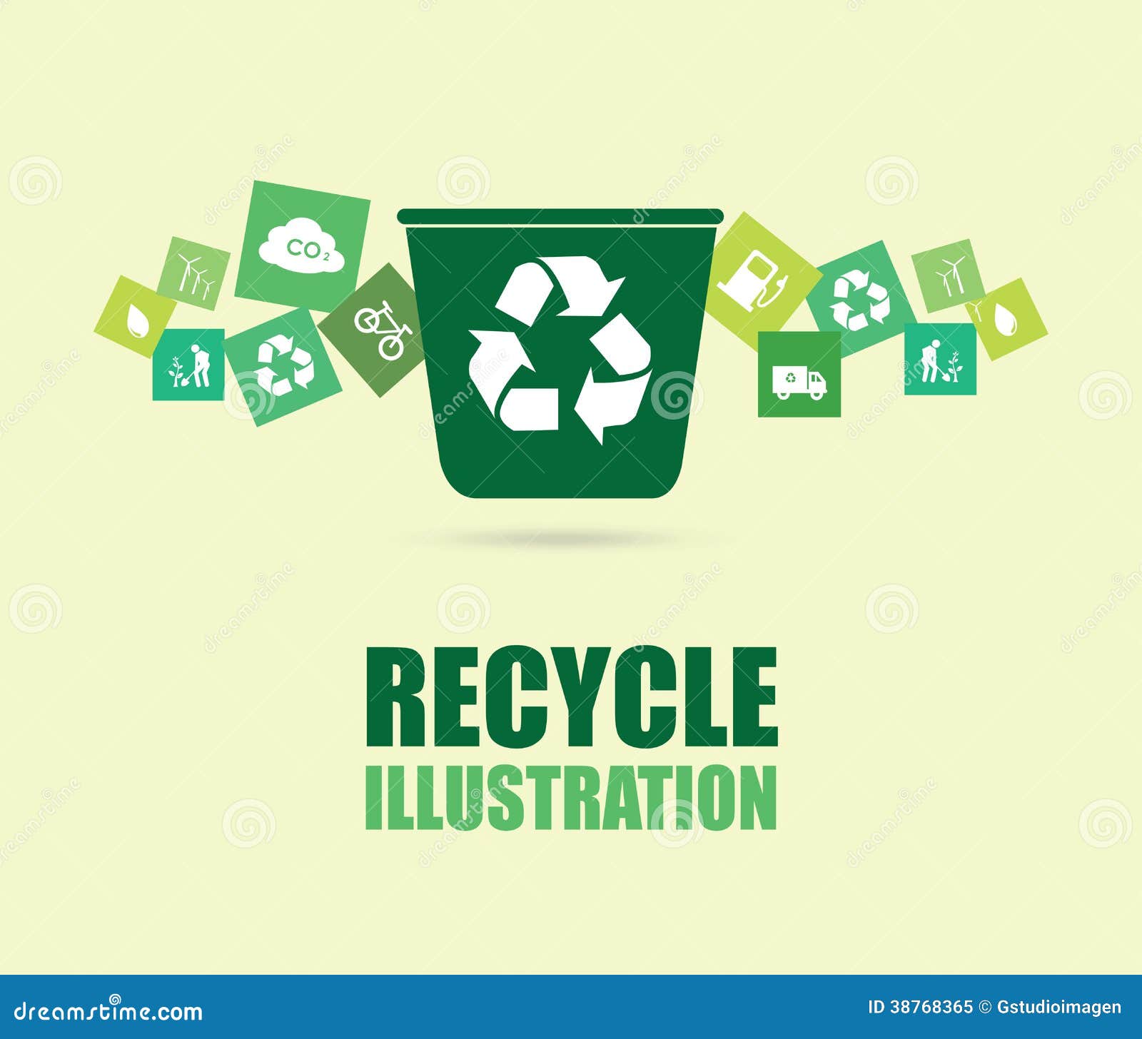 Recycle design stock vector. Illustration of sign, pattern - 38768365