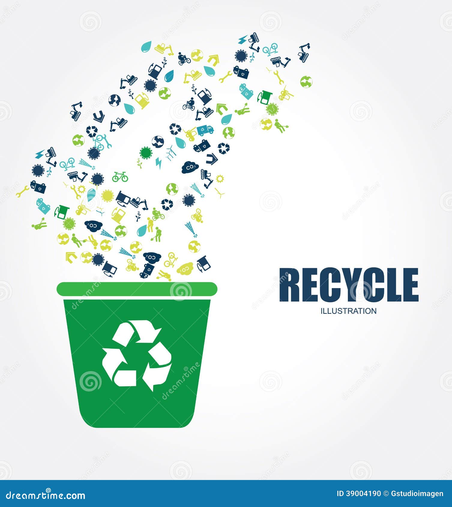 Recycle design stock vector. Illustration of fuel, blue - 39004190