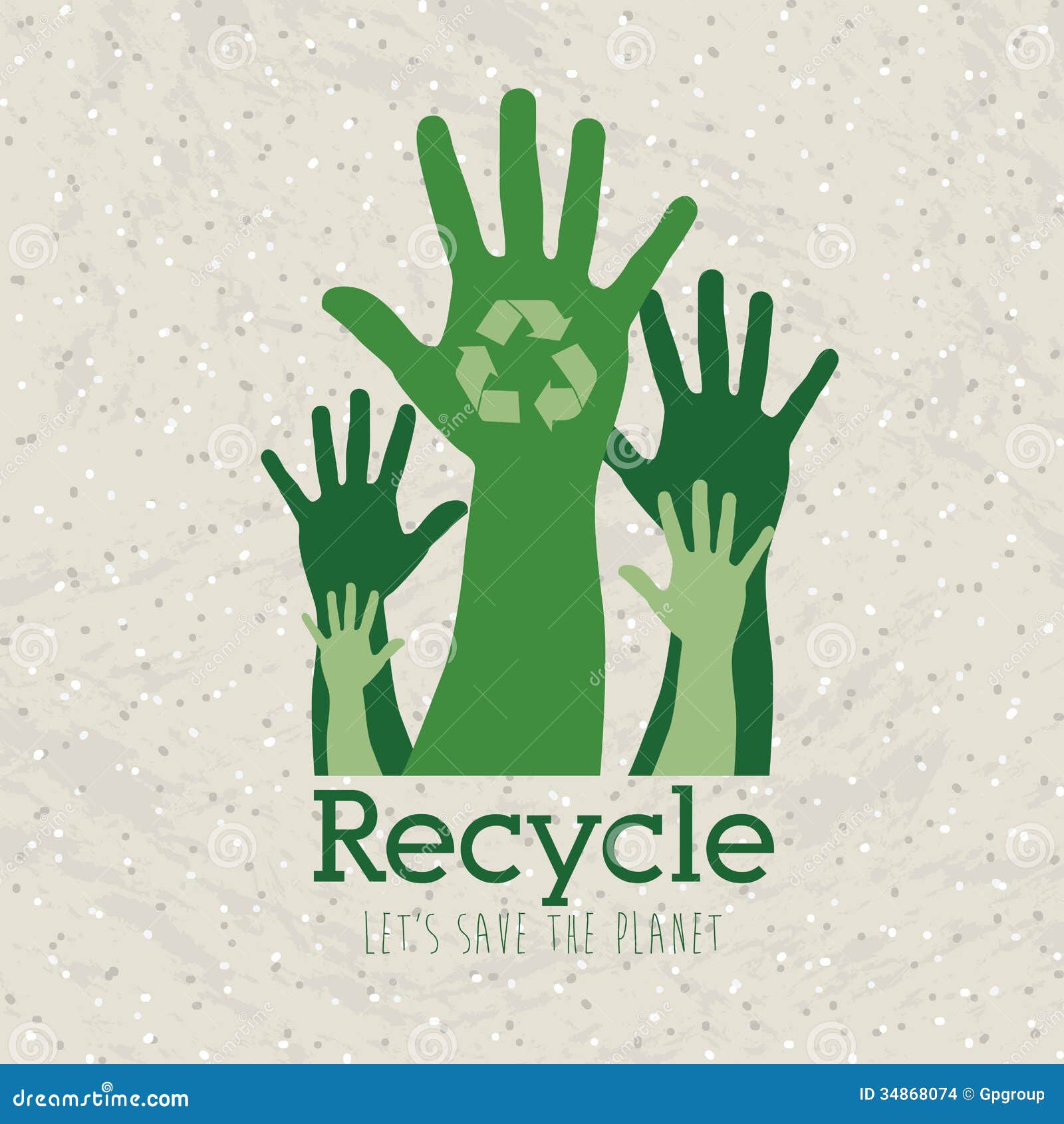 Recycle stock vector. Illustration of protection, cover - 34868074