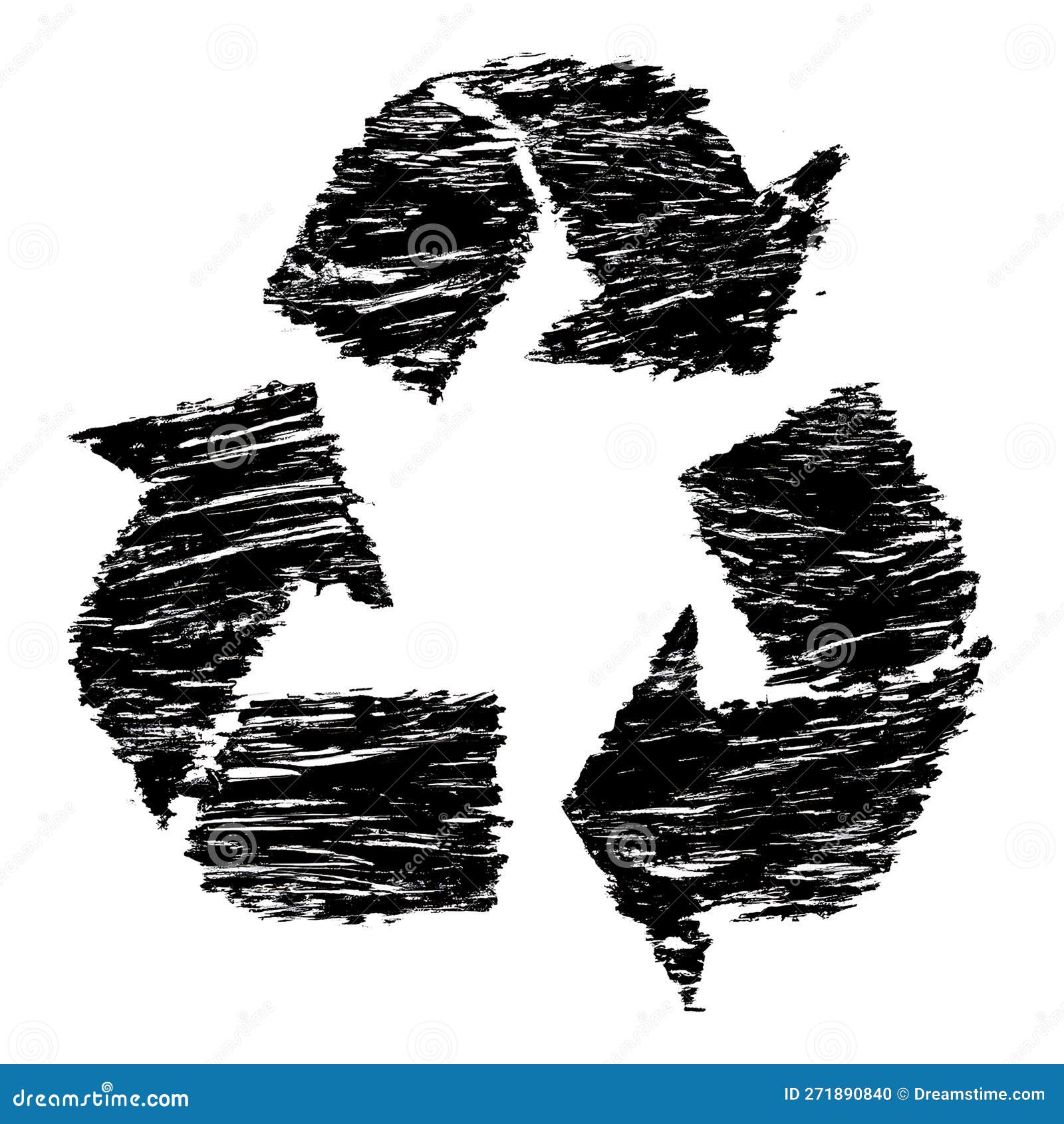 Recycle Drawing Icon Concept Stock Illustration - Illustration of ...