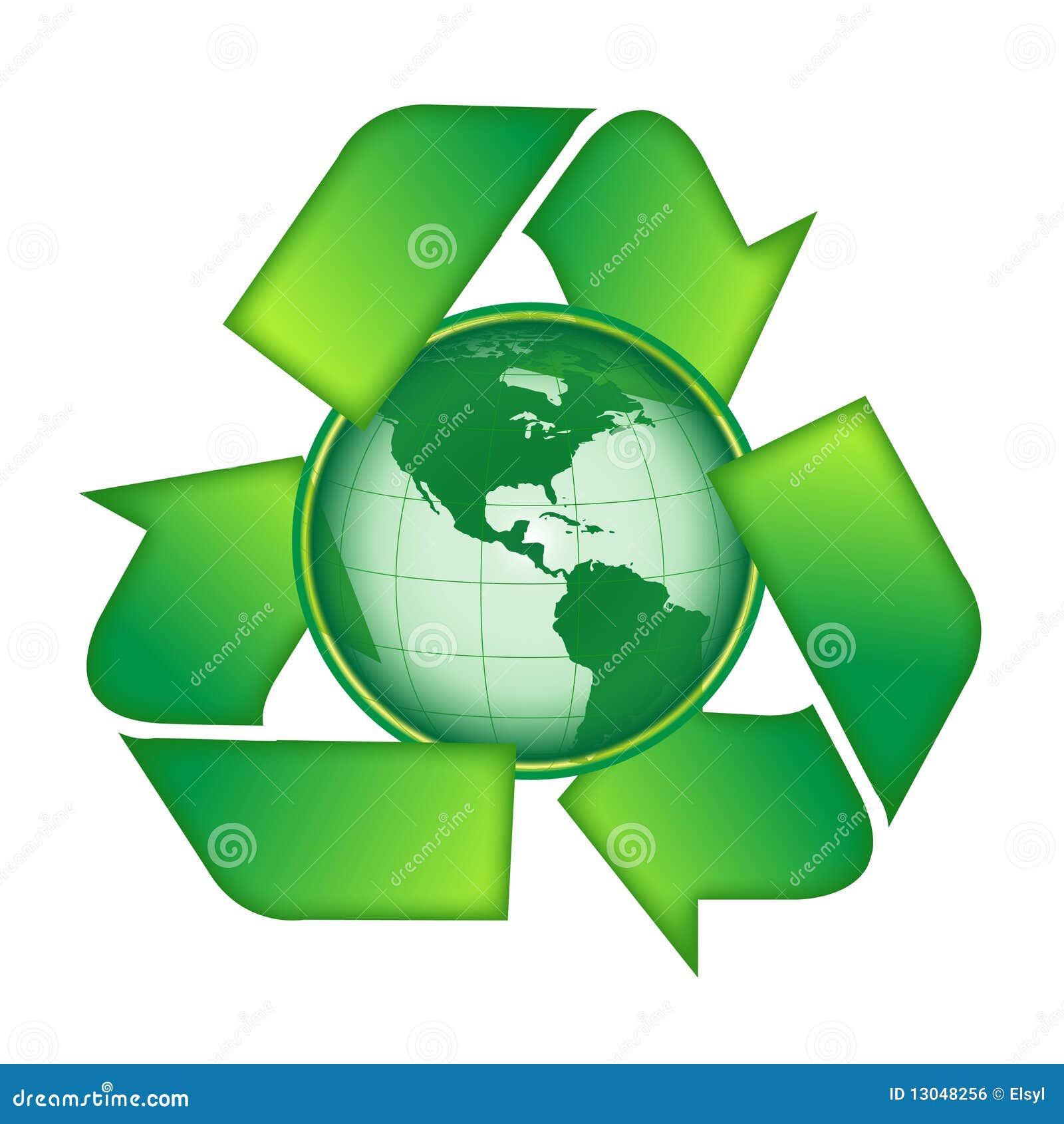 Recycle earth stock vector. Illustration of environmental - 13048256