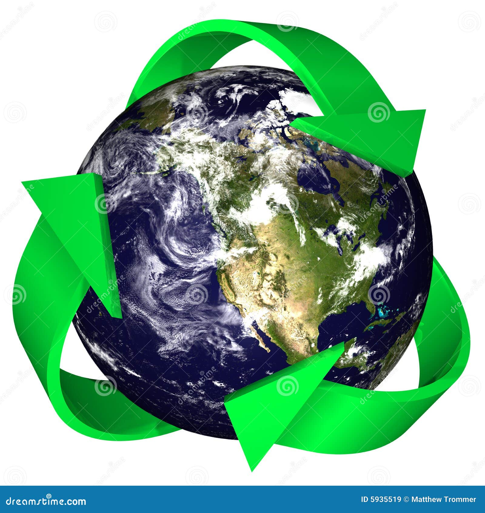 Recycle the Earth stock illustration. Illustration of recycling - 5935519