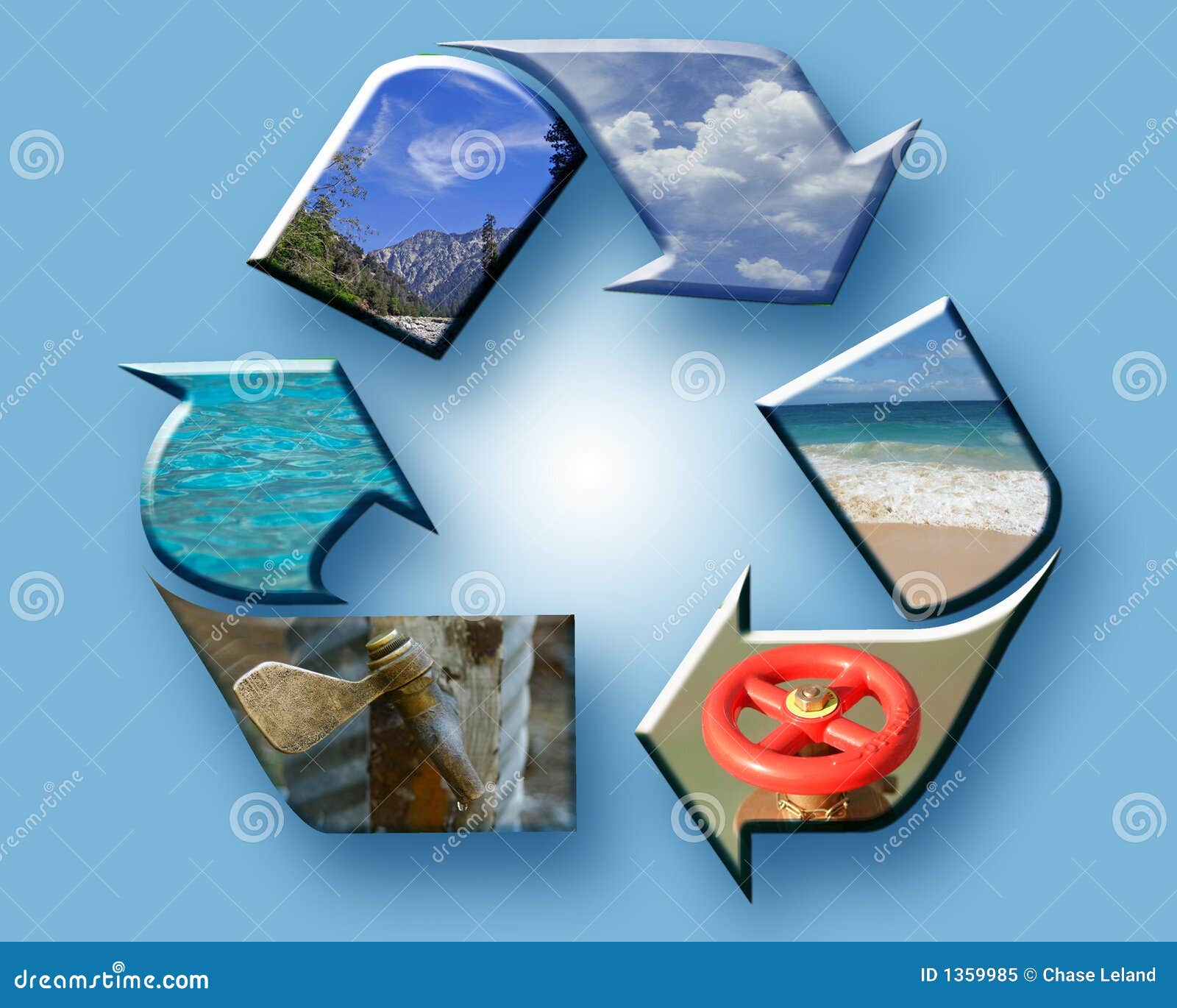 Recycle the Earth collage stock illustration. Illustration of push ...