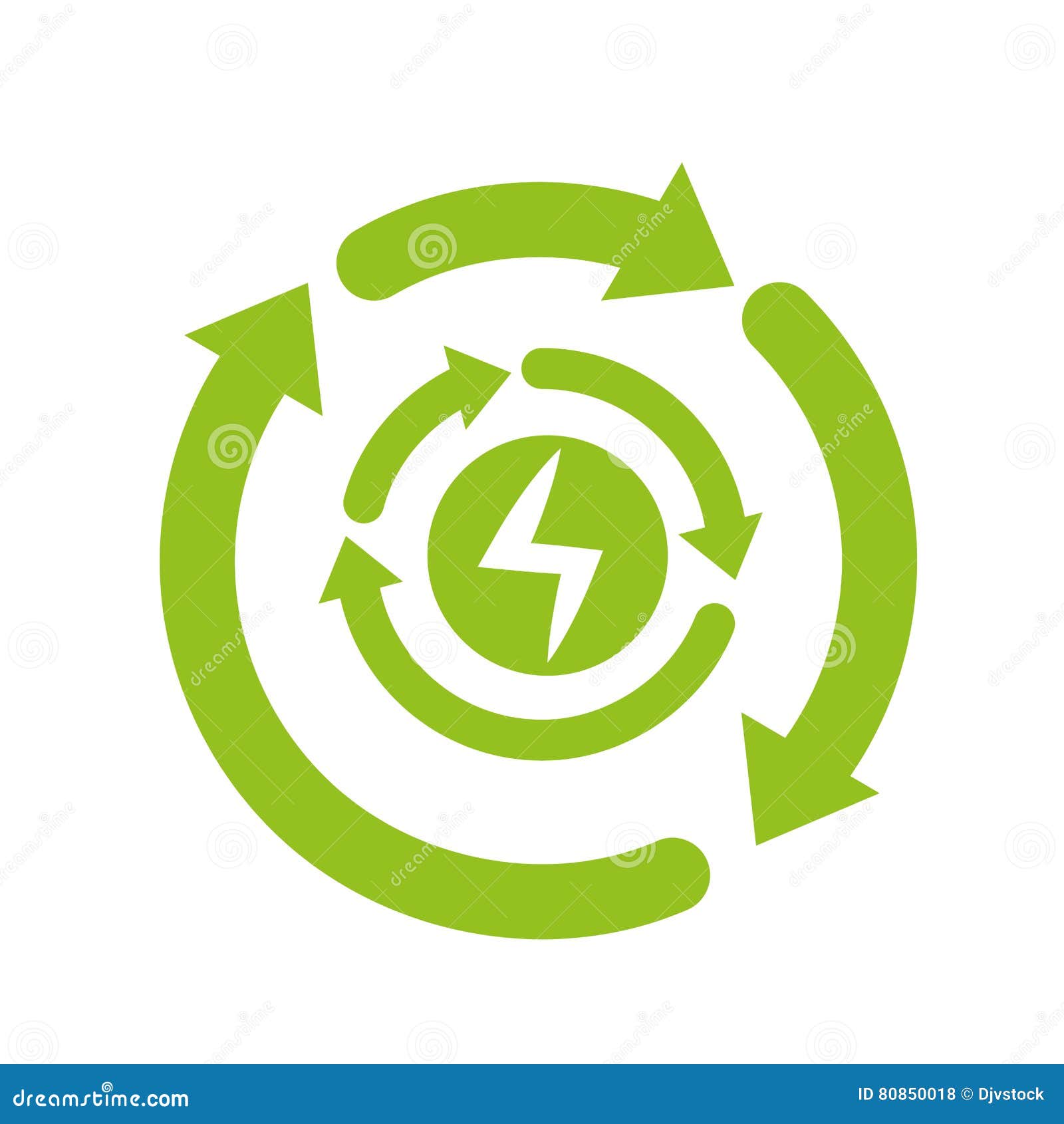 Recycle energy arrows icon stock vector. Illustration of recycling ...