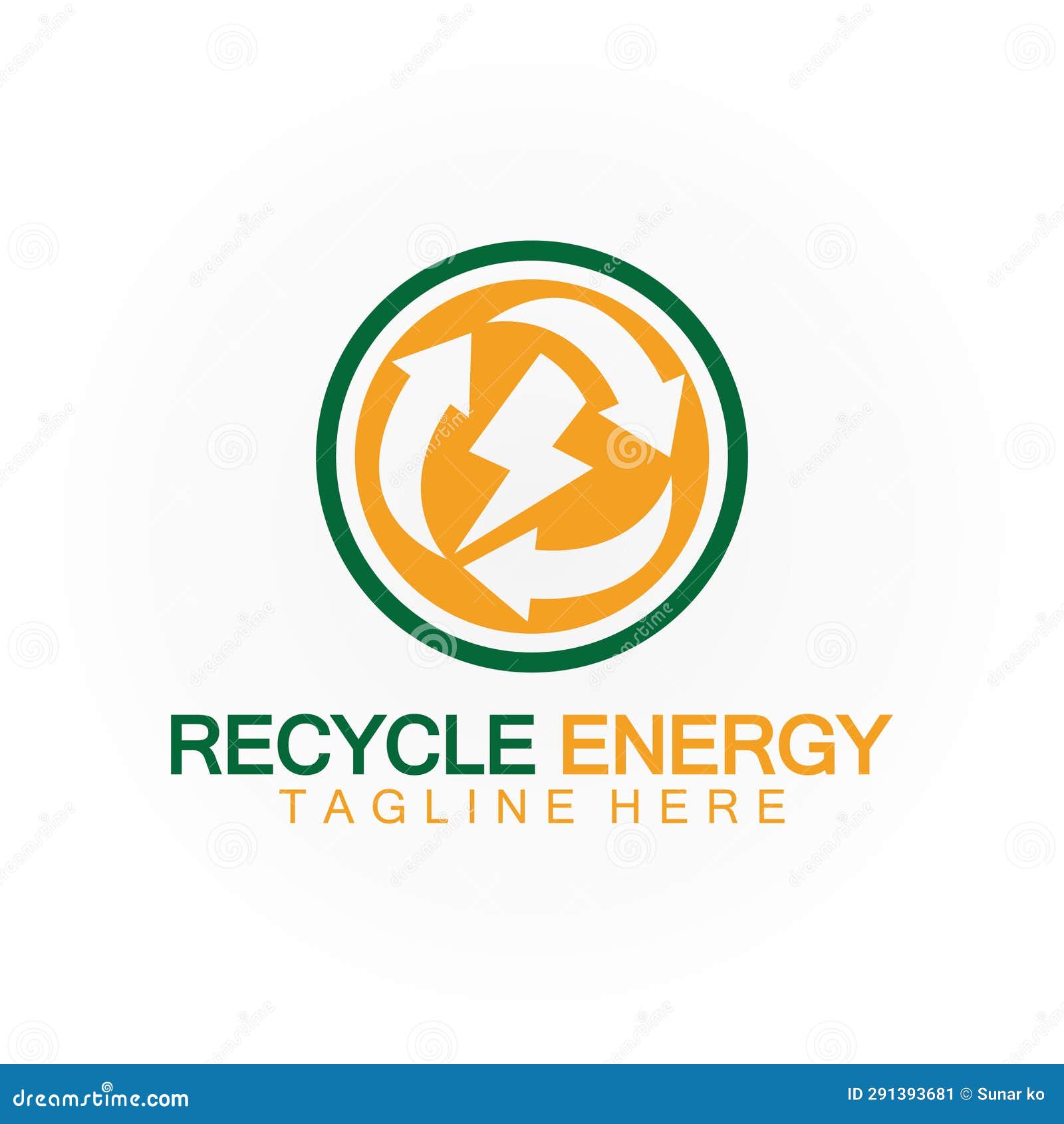 Recycle Energy Recycle Power Logo Vector Illustration Icon Design Stock ...