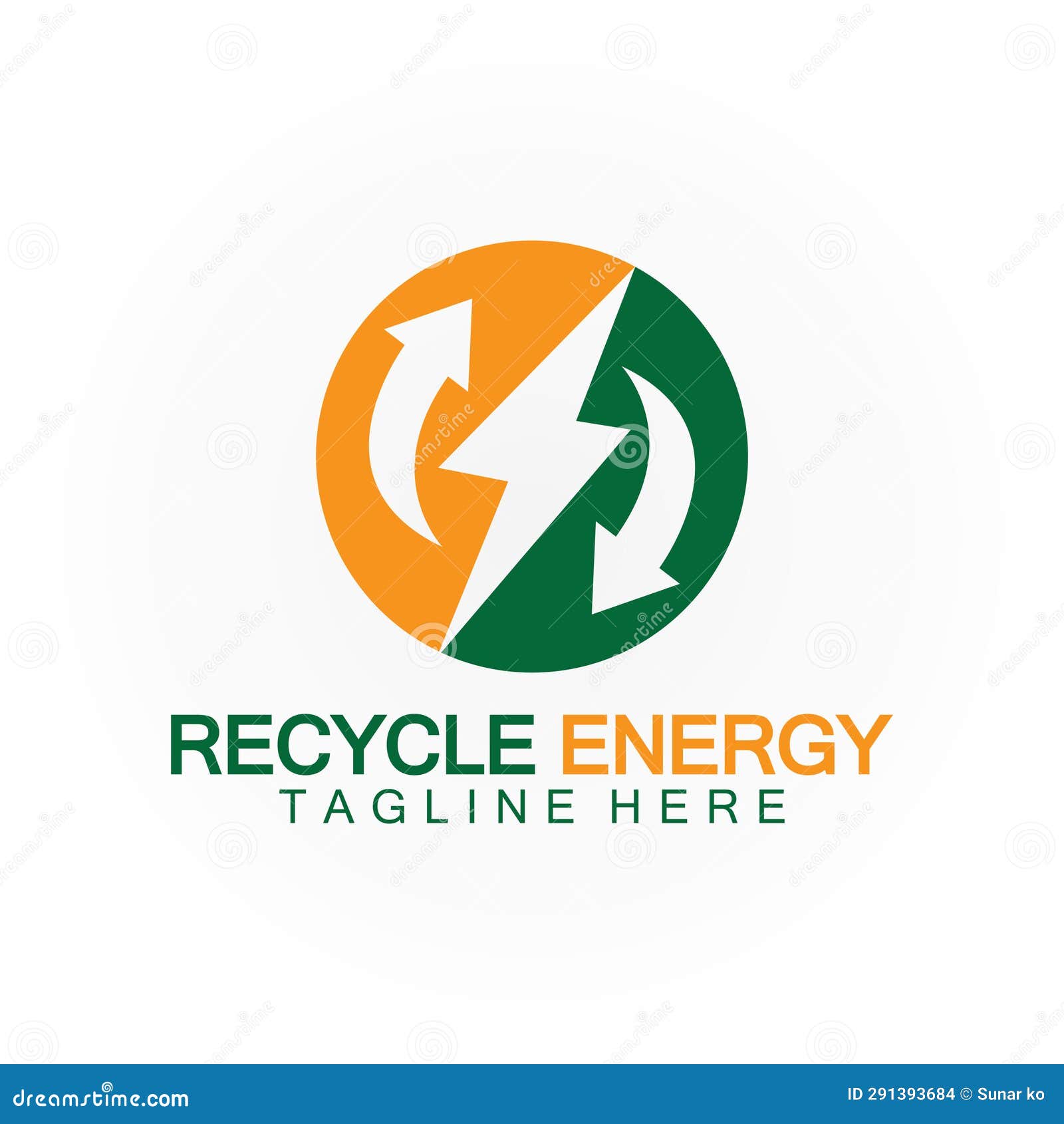 Recycle Energy Recycle Power Logo Vector Illustration Icon Design Stock ...