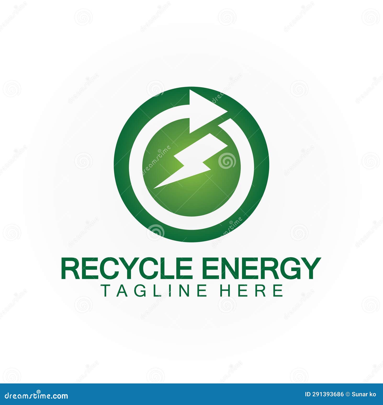 Recycle Energy Recycle Power Logo Vector Illustration Icon Design Stock ...