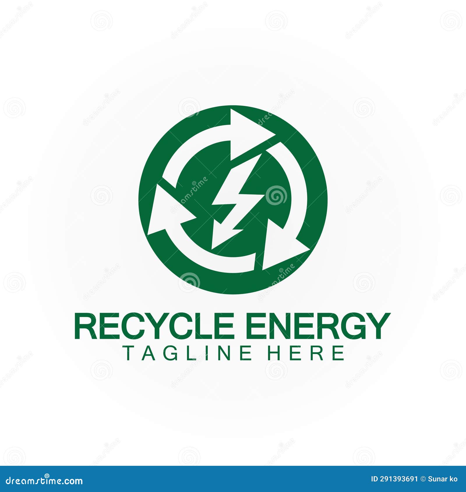 Recycle Energy Recycle Power Logo Vector Illustration Icon Design Stock ...