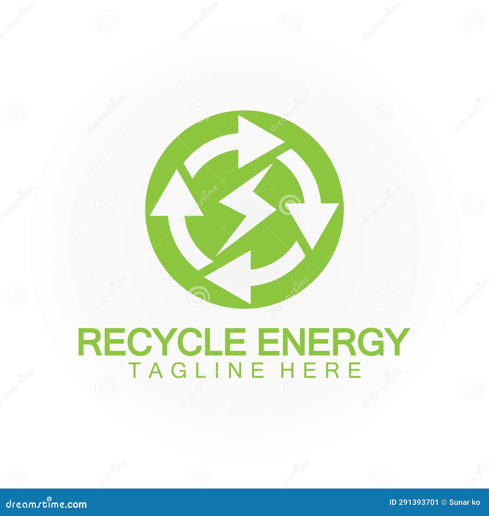 Recycle Energy Recycle Power Logo Vector Illustration Icon Design Stock ...
